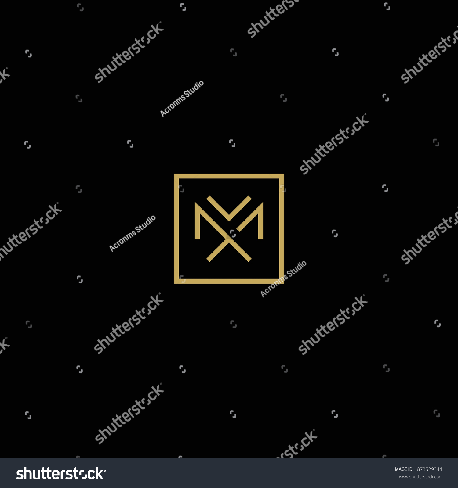 Simple Minimal Monogram Letter M Vector Stock Vector (Royalty Free ...