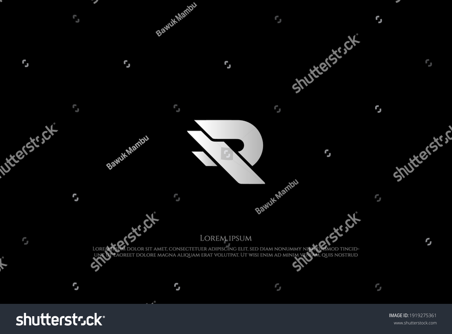 Simple Minimalist Initial Letter R Monogram Stock Vector (Royalty Free ...
