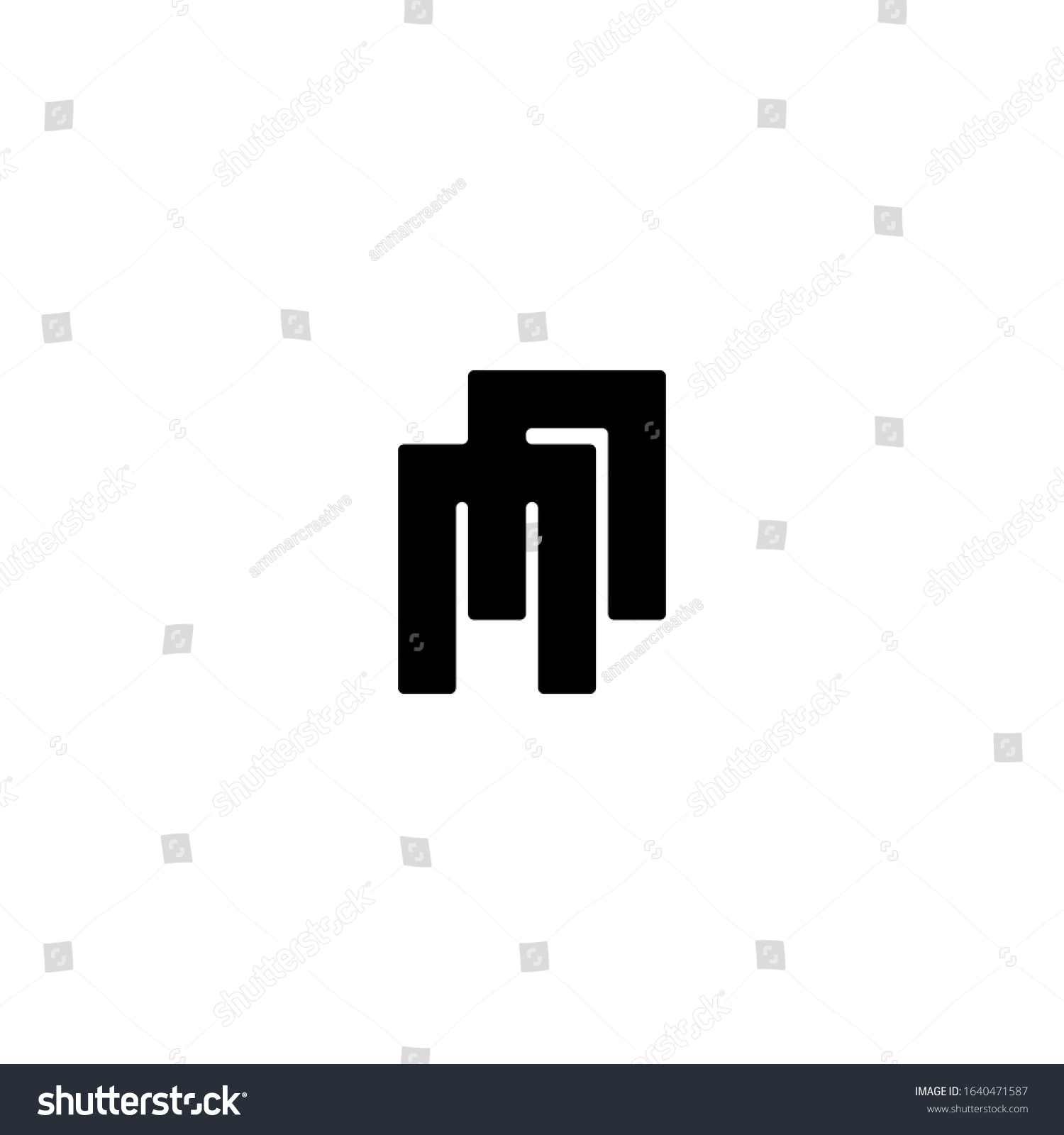 Simple Mn Monogram Logo Design Stock Vector (Royalty Free) 1640471587 ...
