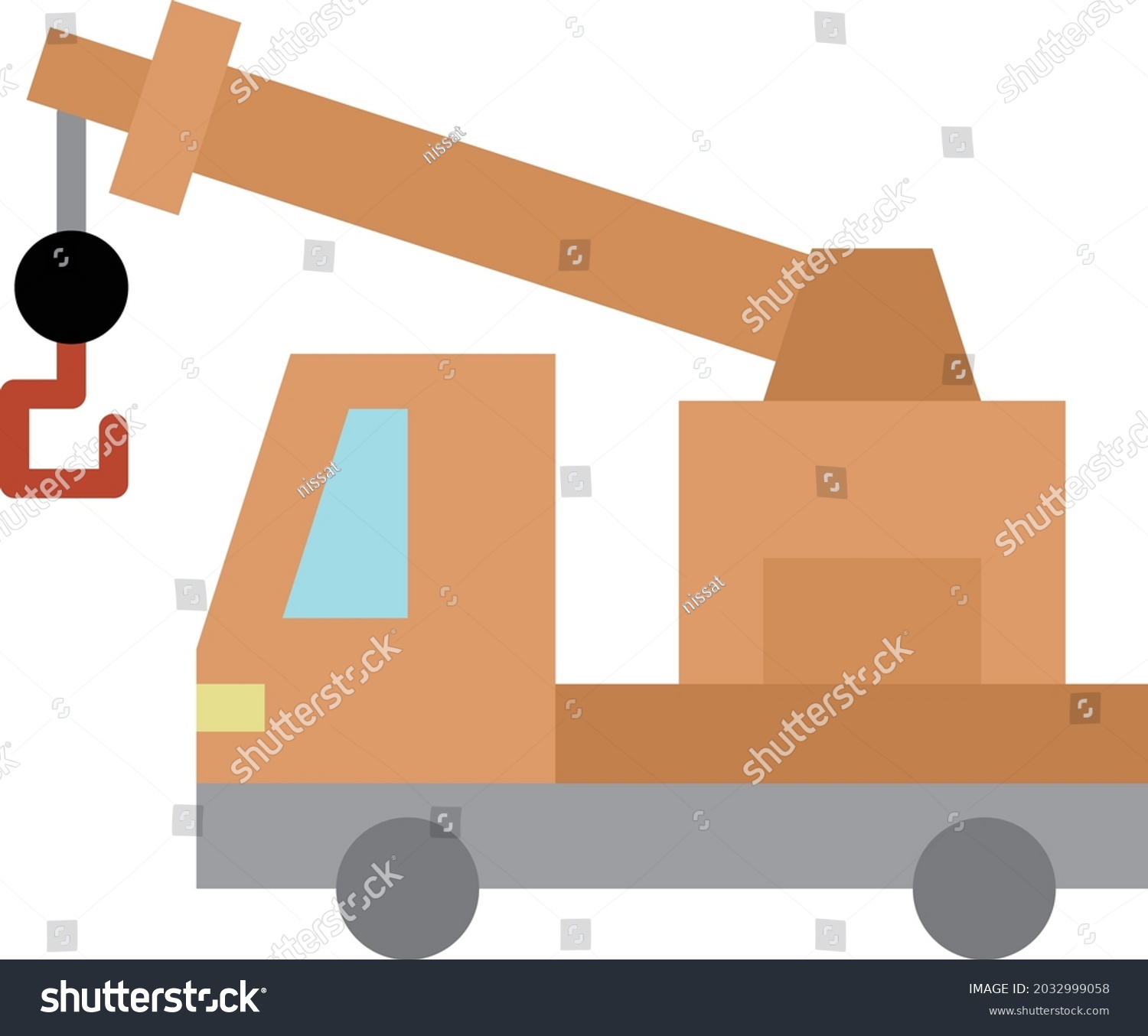 Simple Mobile Crane Color Icon Stock Vector (Royalty Free) 2032999058 ...