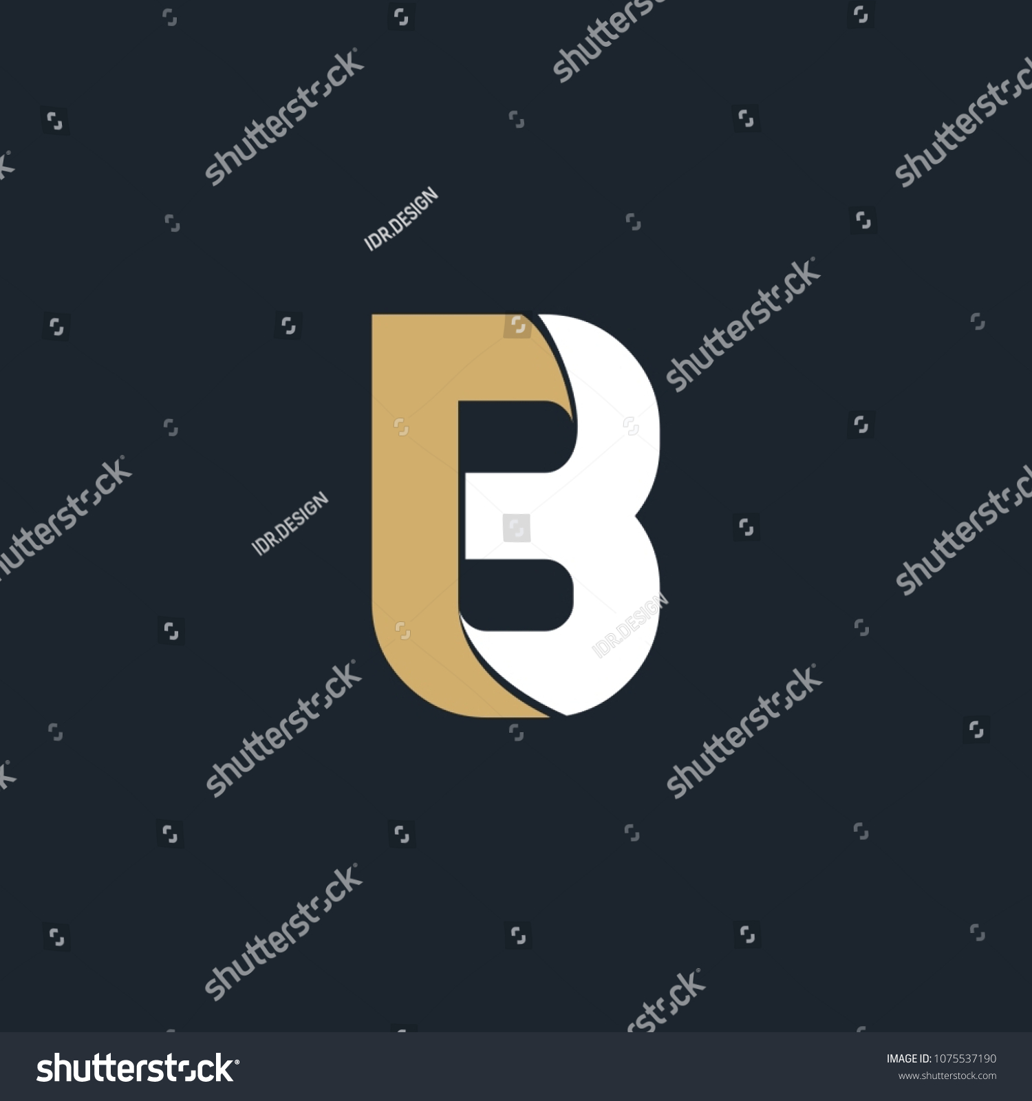 Simple Modern B Logo Stock Vector (Royalty Free) 1075537190 | Shutterstock