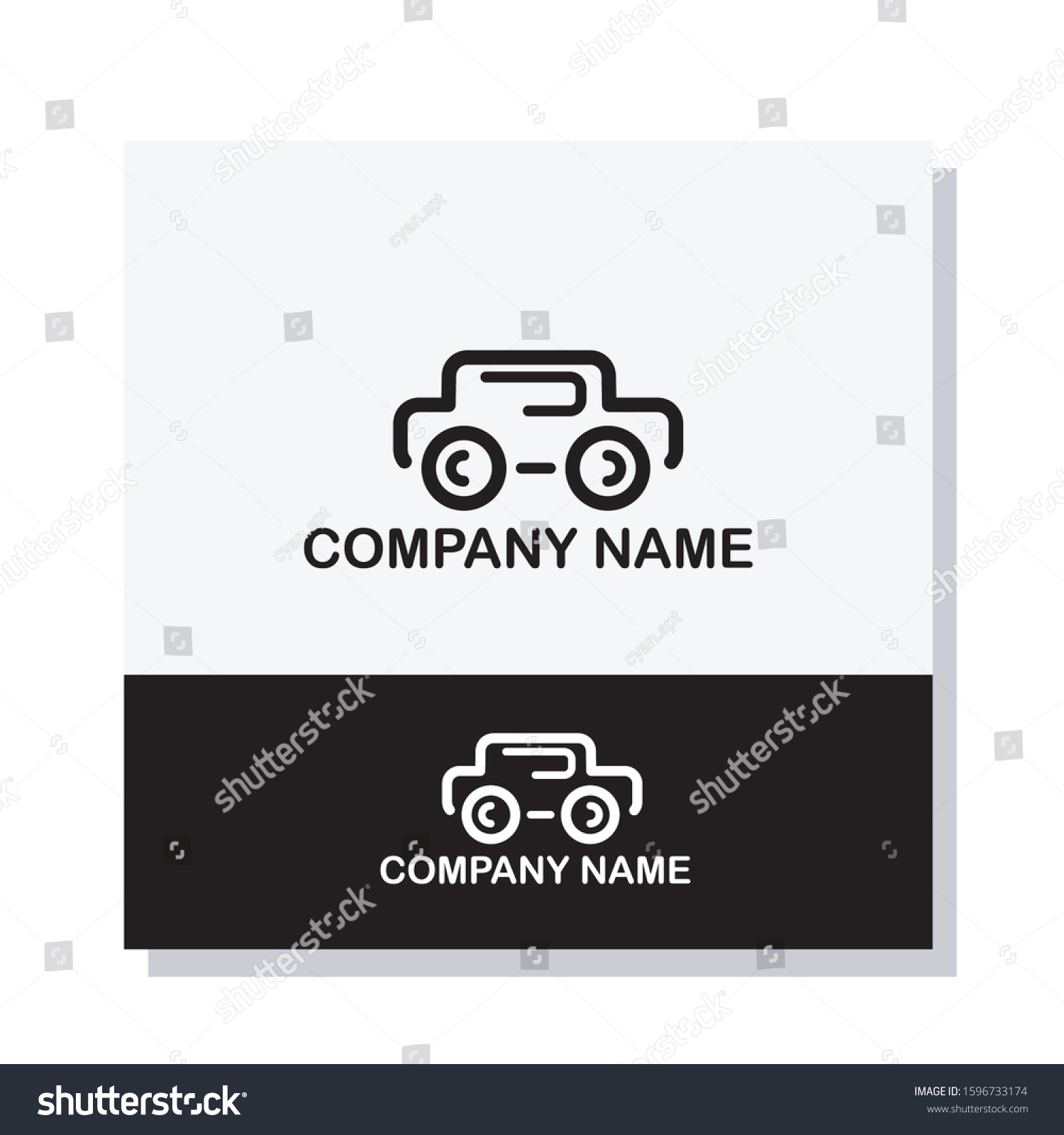 Simple Modern Car Logo Design Vector Stock Vector (Royalty Free) 1596733174