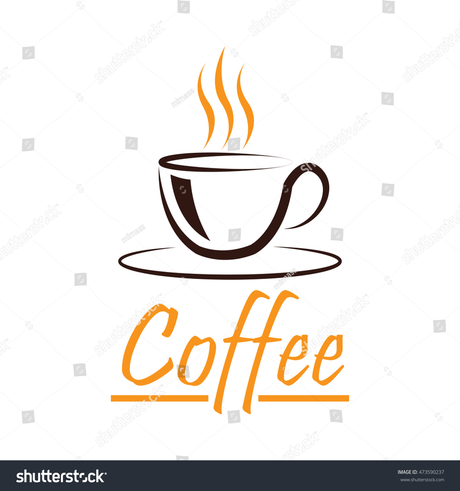 Simple Modern Coffee Logo Design Template Stock Vector (Royalty Free ...
