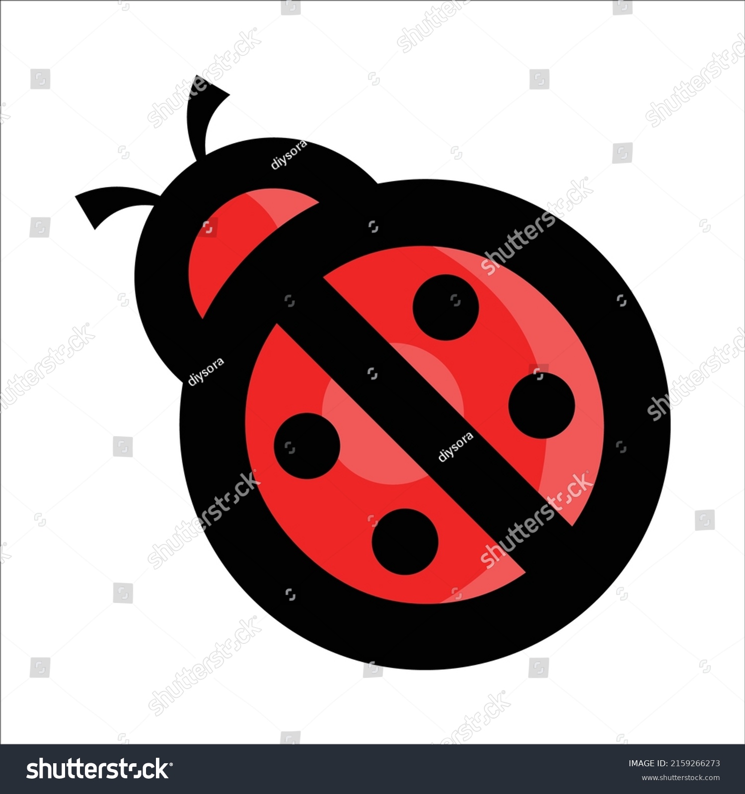 Simple Modern Cute Ladybird Logo Stock Vector (Royalty Free) 2159266273 ...