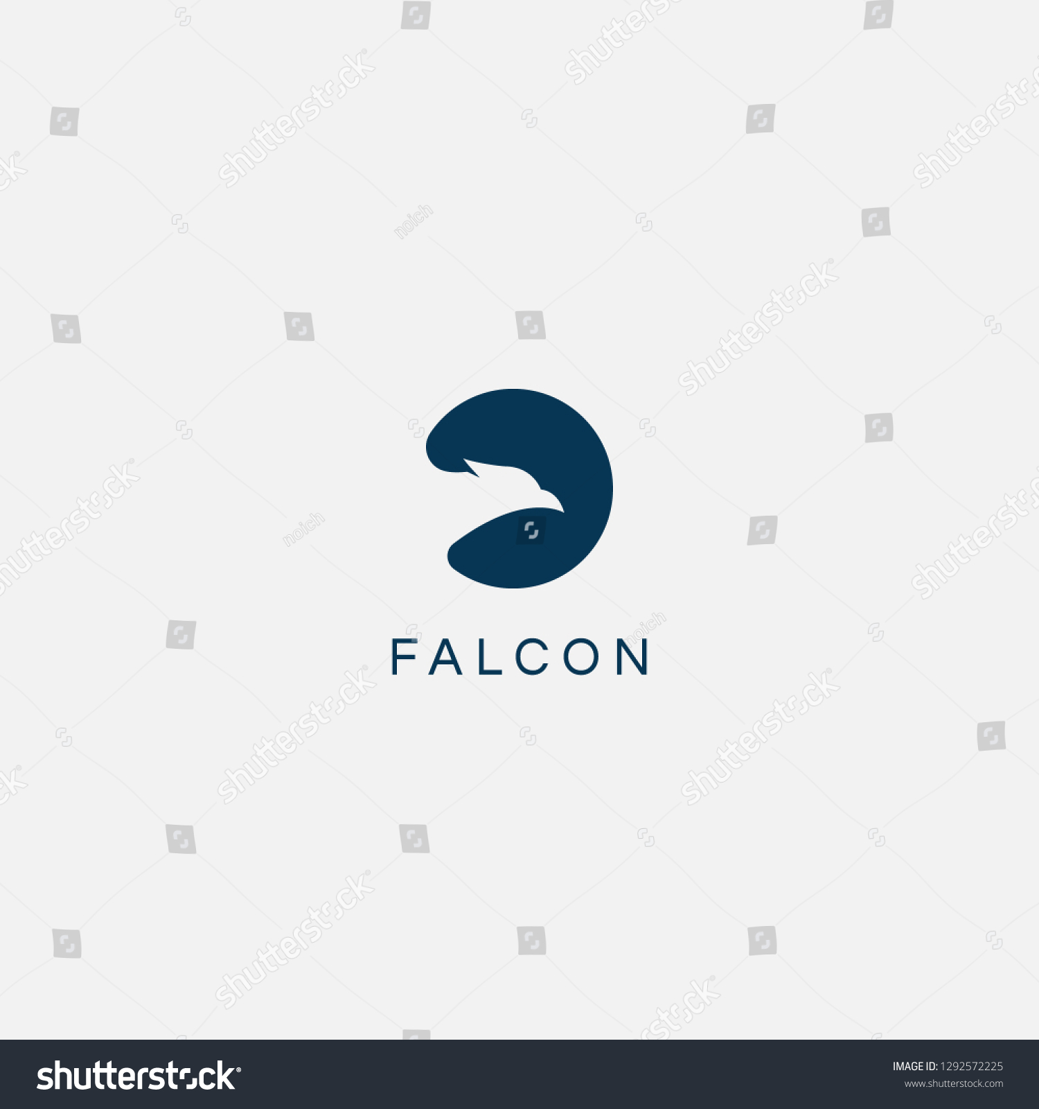 Simple Modern Eagle Falcon Logo Design: vector de stock (libre de ...