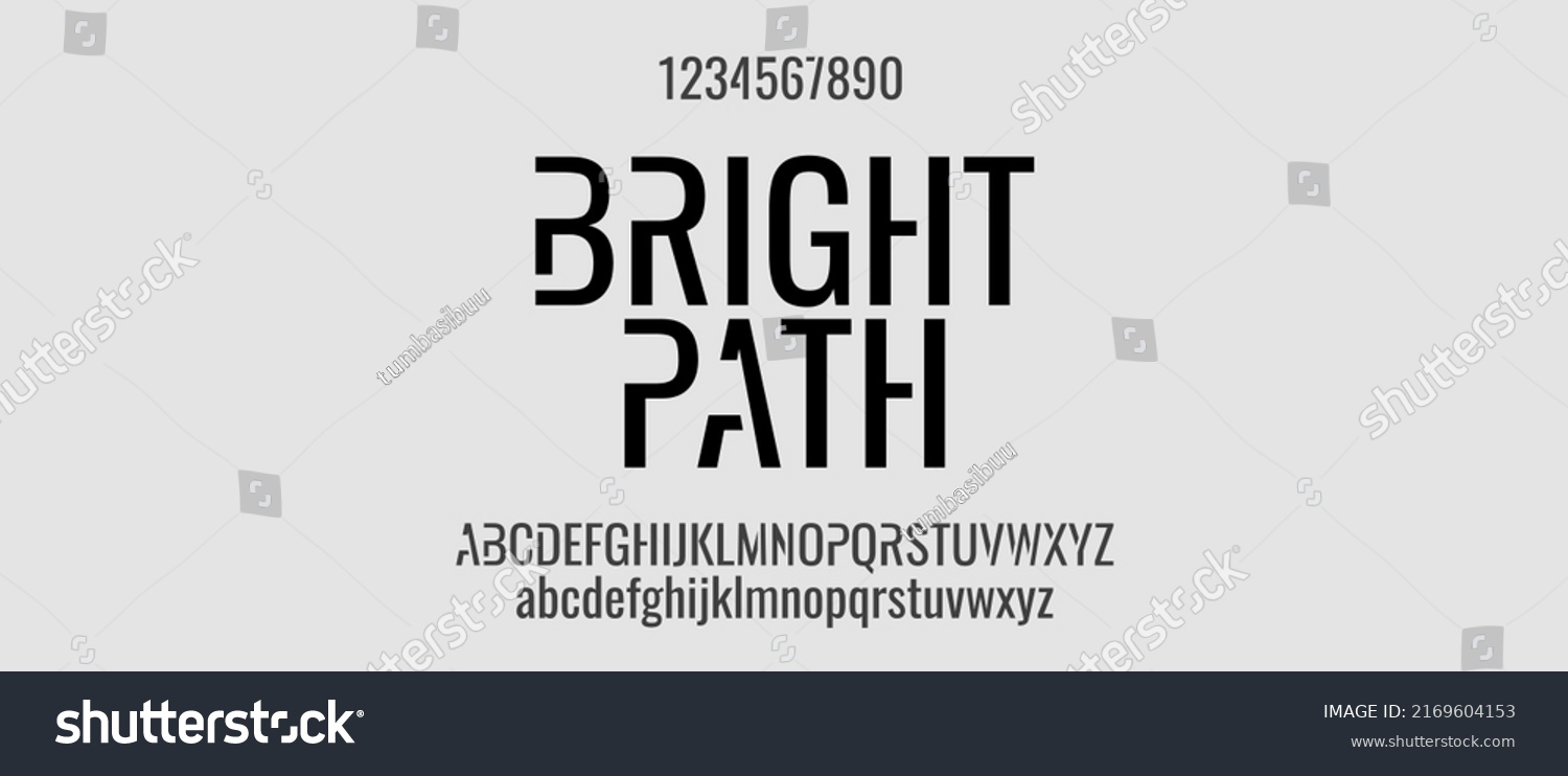 Simple Modern Font Alphabet Vector Stock Vector (Royalty Free ...