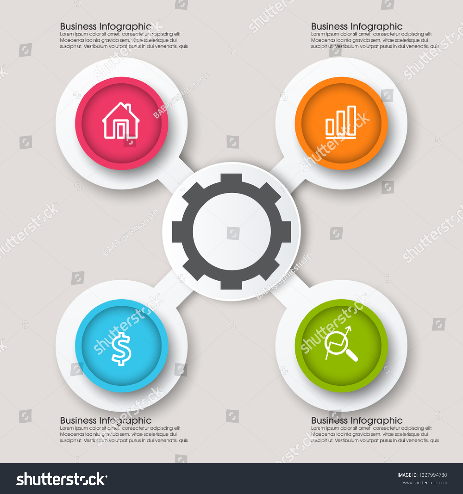 Simple Modern Infographics Template Stock Vector (Royalty Free ...