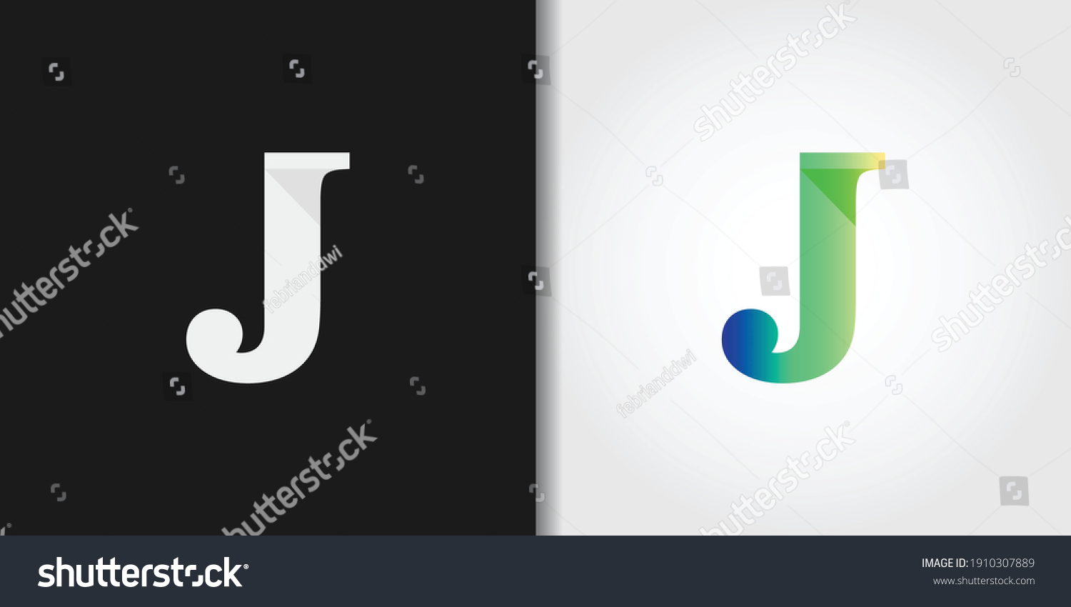 Simple Modern Initial Letter J Logo Stock Vector (Royalty Free ...