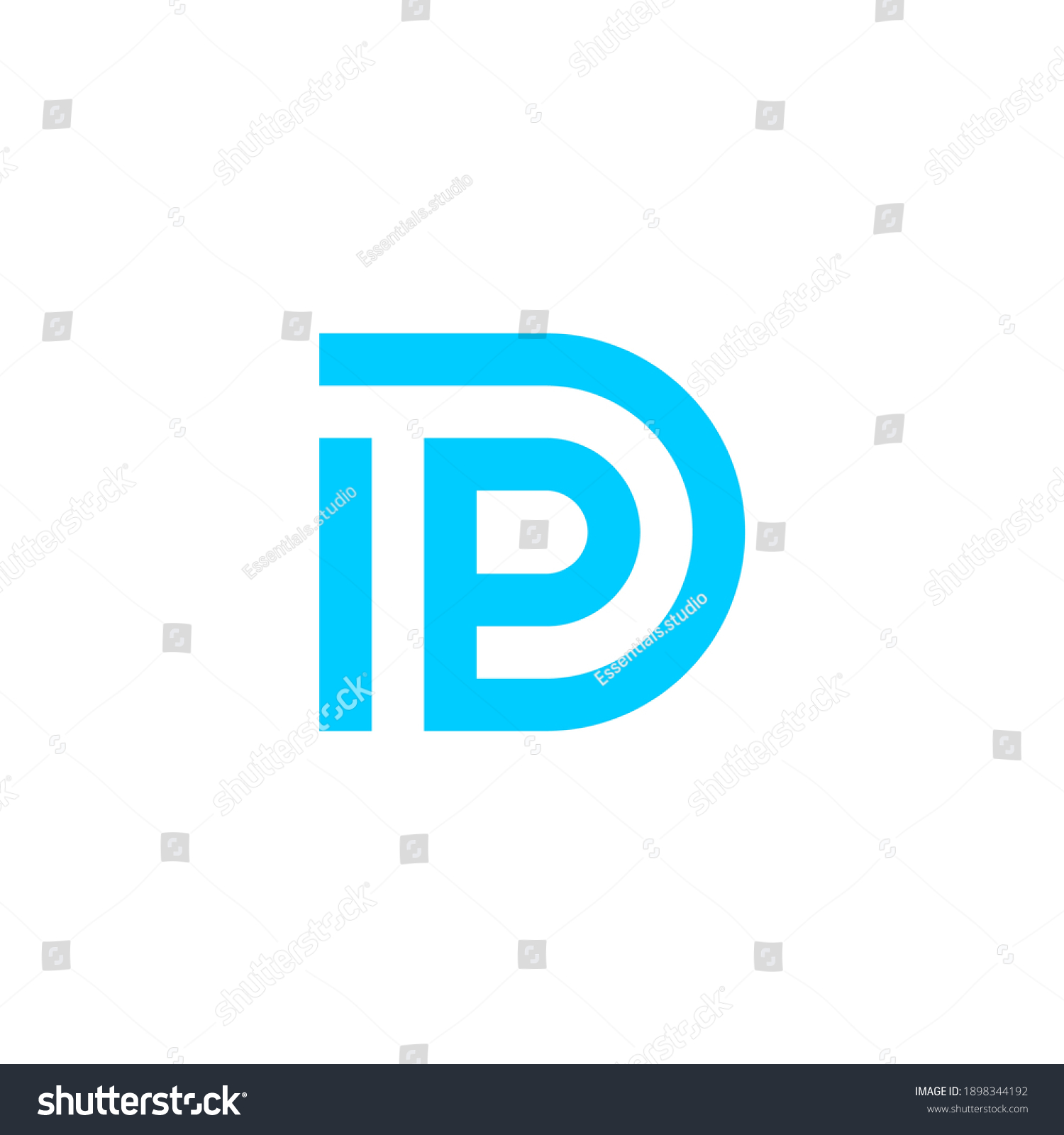 Simple Modern Initials Ipd Logo Designs Stock Vector (Royalty Free ...