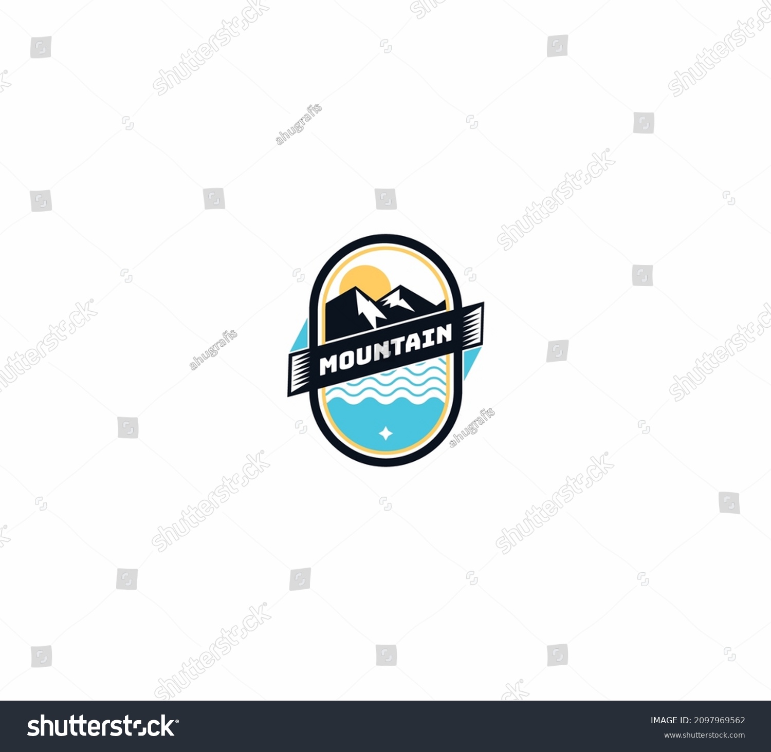 Simple Modern Montain Logo Design Vector Stock Vector (Royalty Free ...