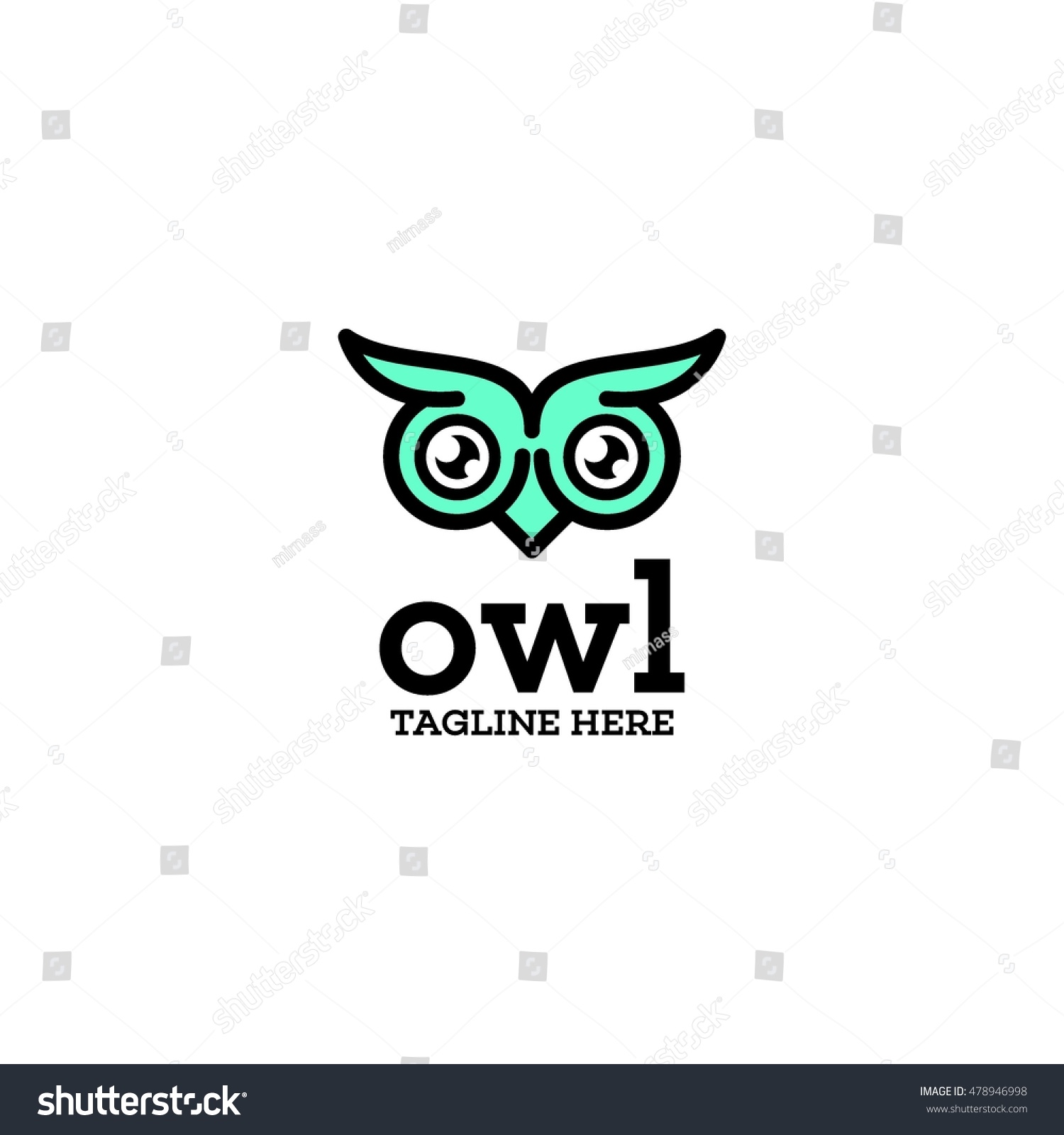 Simple Modern Owl Logo Template Stock Vector 478946998 : Shutterstock