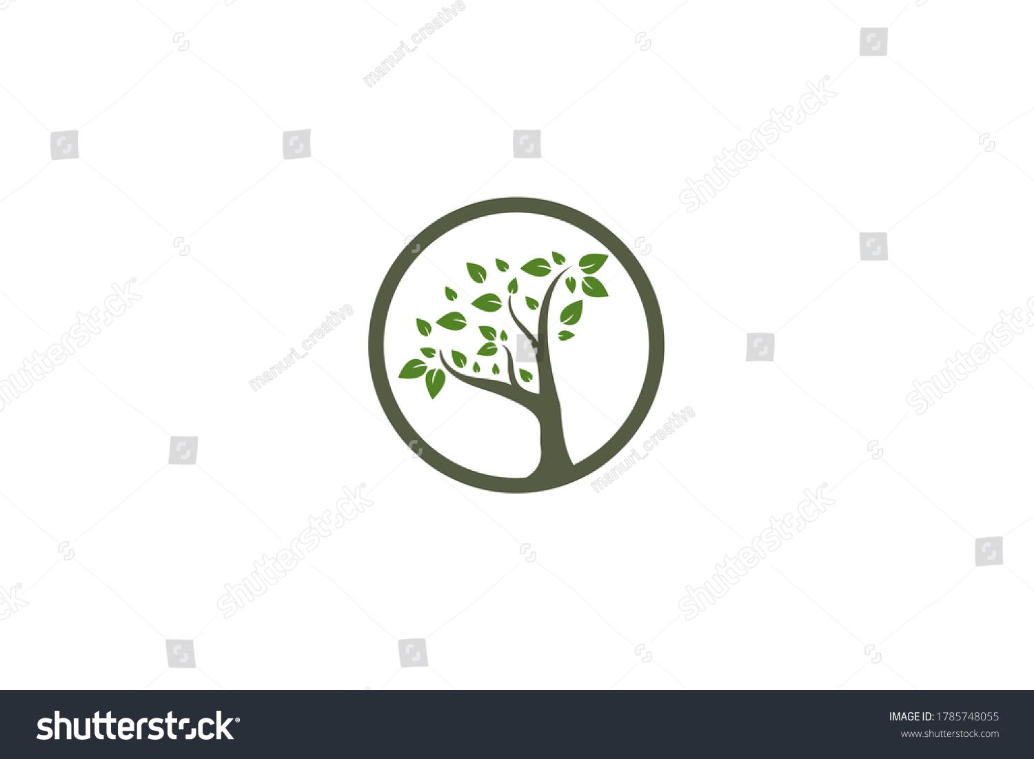 Simple Modern Tree Logo Design Vector Stock Vector (Royalty Free ...