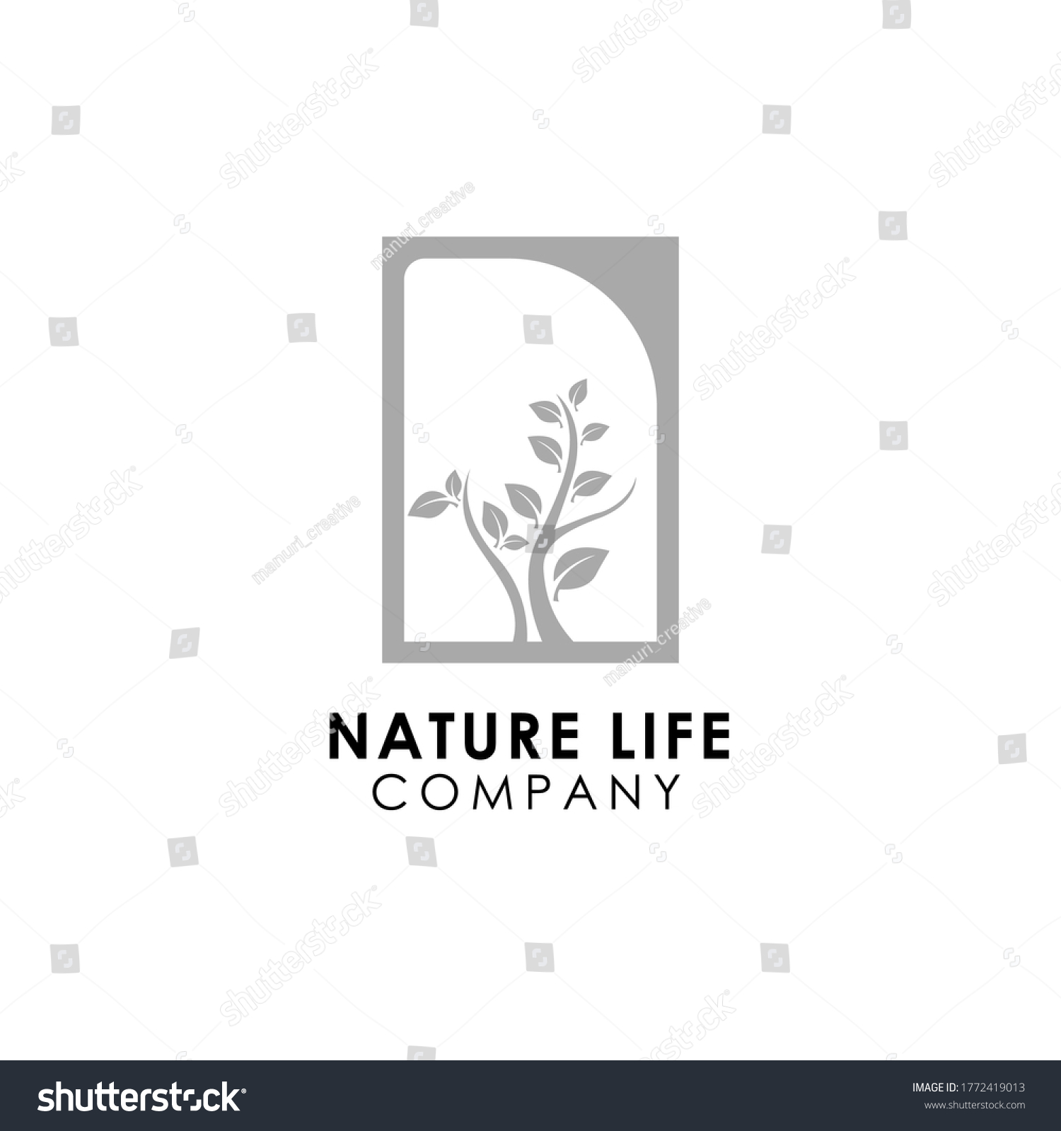 Árbol moderno simple con diseño de: vector de stock (libre de regalías ...