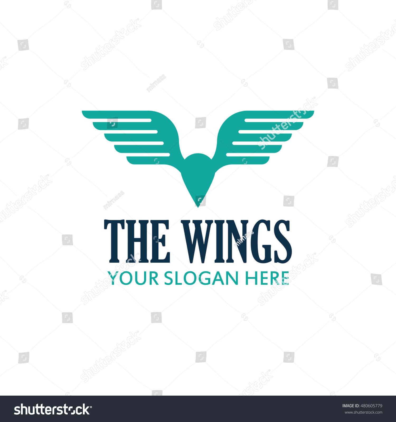 Simple Modern Wing Logo Design Template Stock Vector (Royalty Free ...