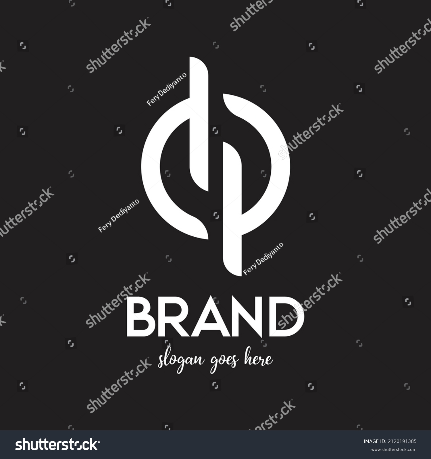 Simple Monogram Letter Dp Logo Stock Vector (Royalty Free) 2120191385 ...