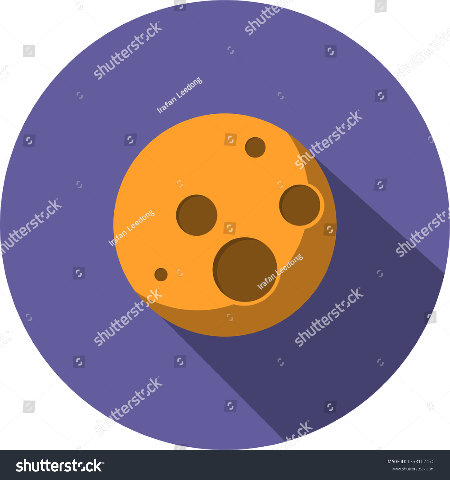 Simple Moon Icon Vector Stock Vector (Royalty Free) 1393107470 ...