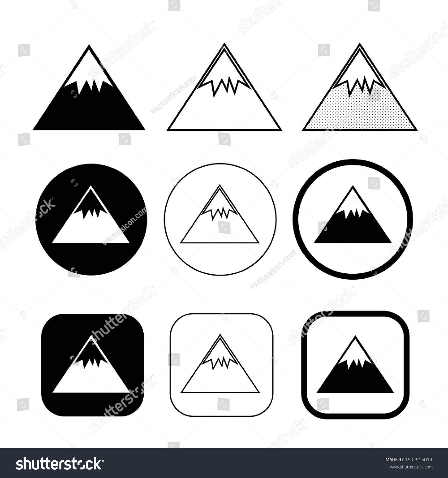Simple Mountain Icon Sign Design Stock Vector (Royalty Free) 1502916014