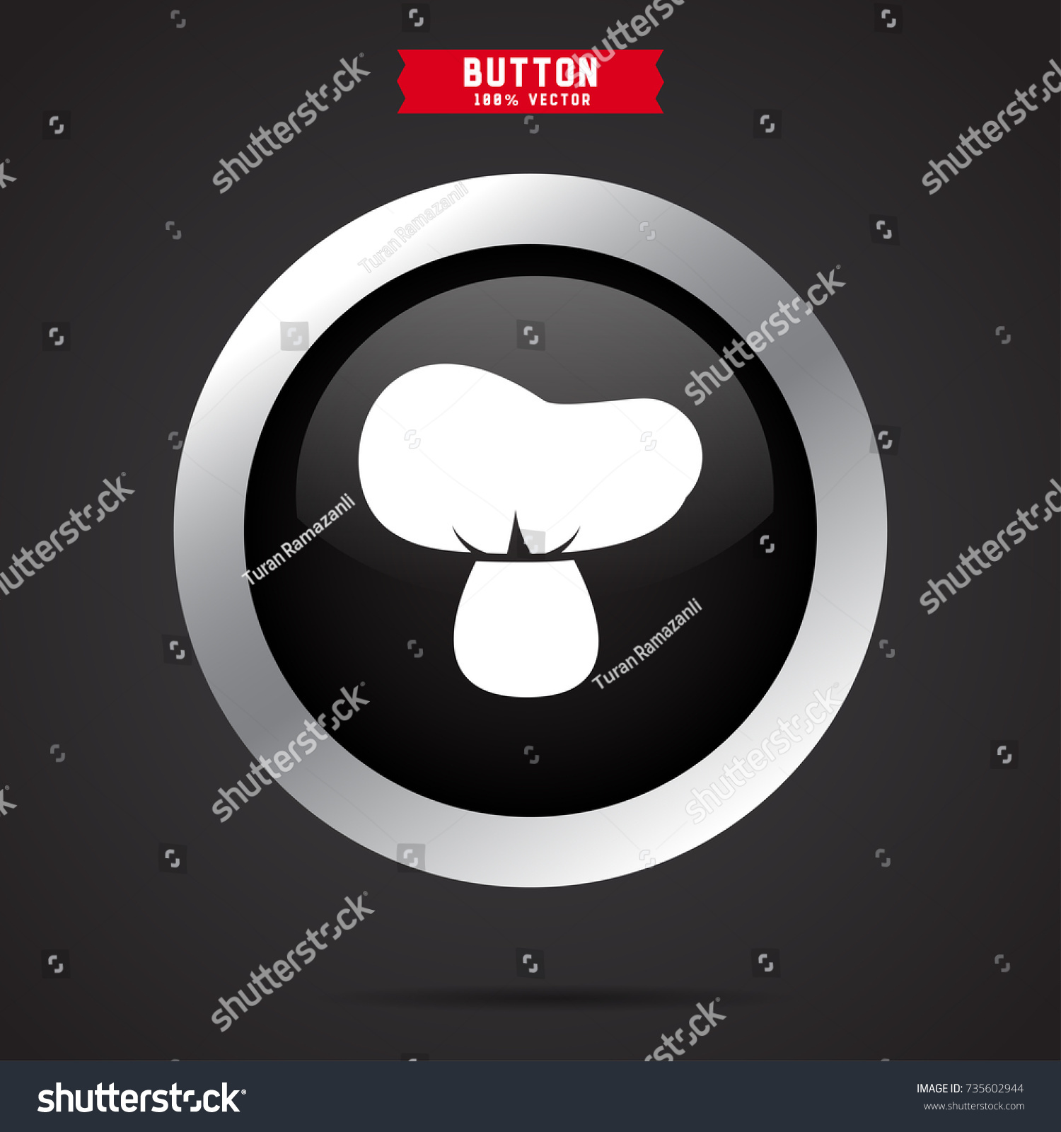 Simple Mushroom Icon Stock Vector (Royalty Free) 735602944 | Shutterstock