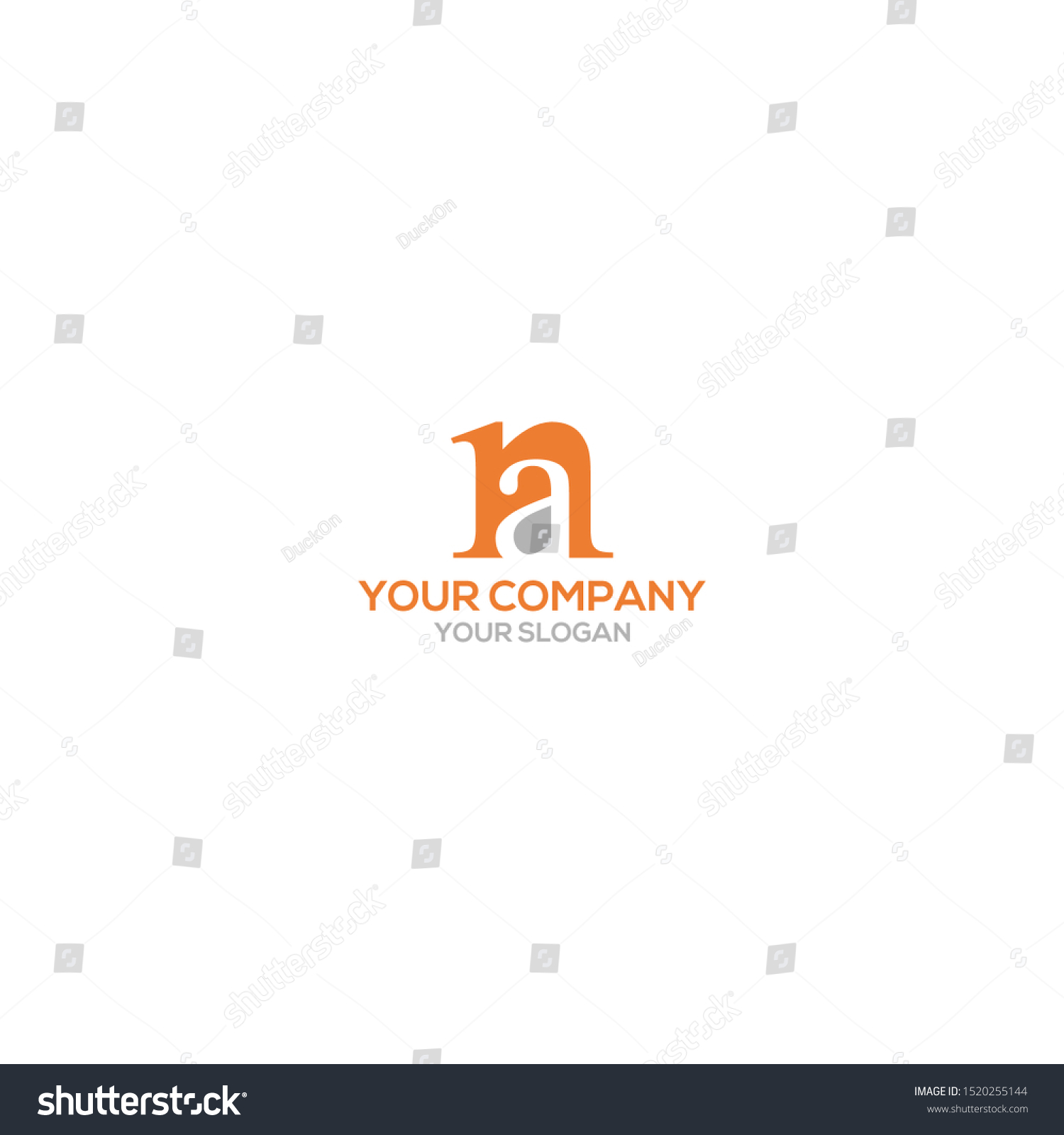 Simple Na Logo Design Vector: vector de stock (libre de regalías ...