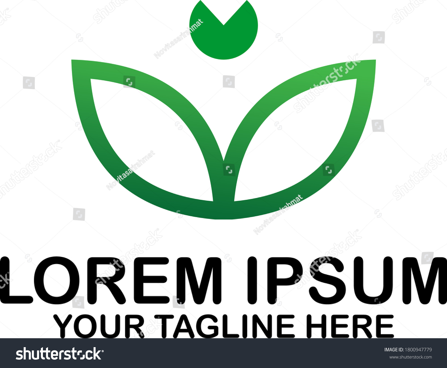Simple Nature Logo Green Leaf Icon Stock Vector (Royalty Free ...
