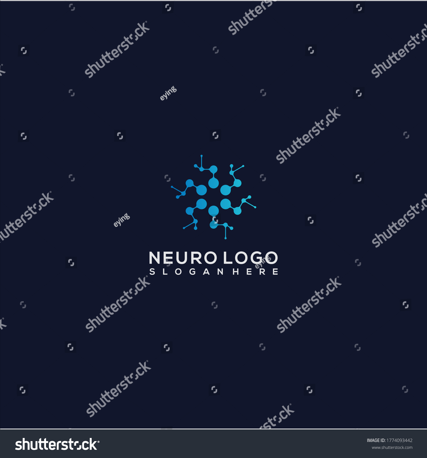 Simple Neuro Technology Logo Design Vector Stock Vector (Royalty Free ...
