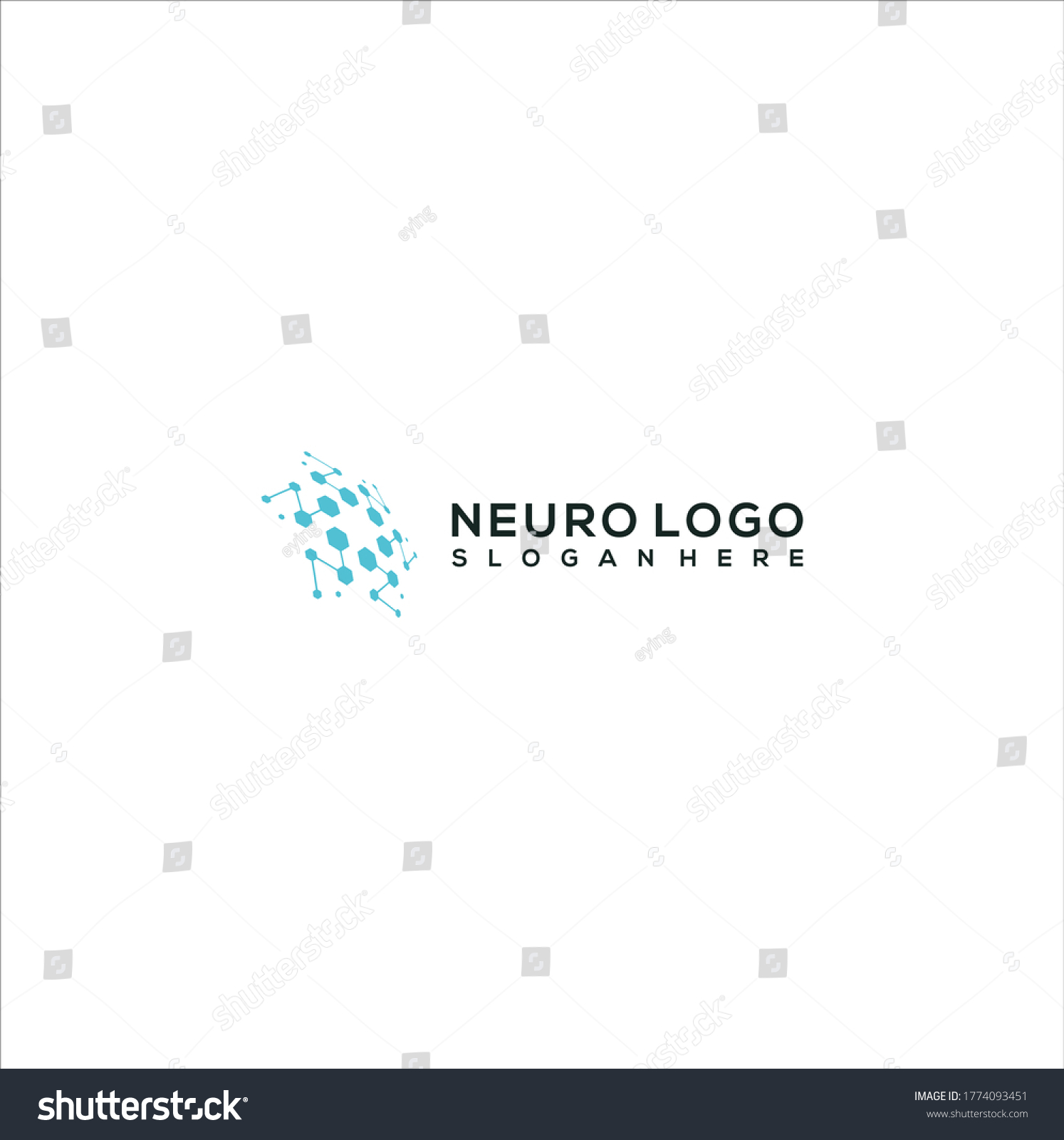 Simple Neuro Technology Logo Design Vector Stock Vector (Royalty Free ...