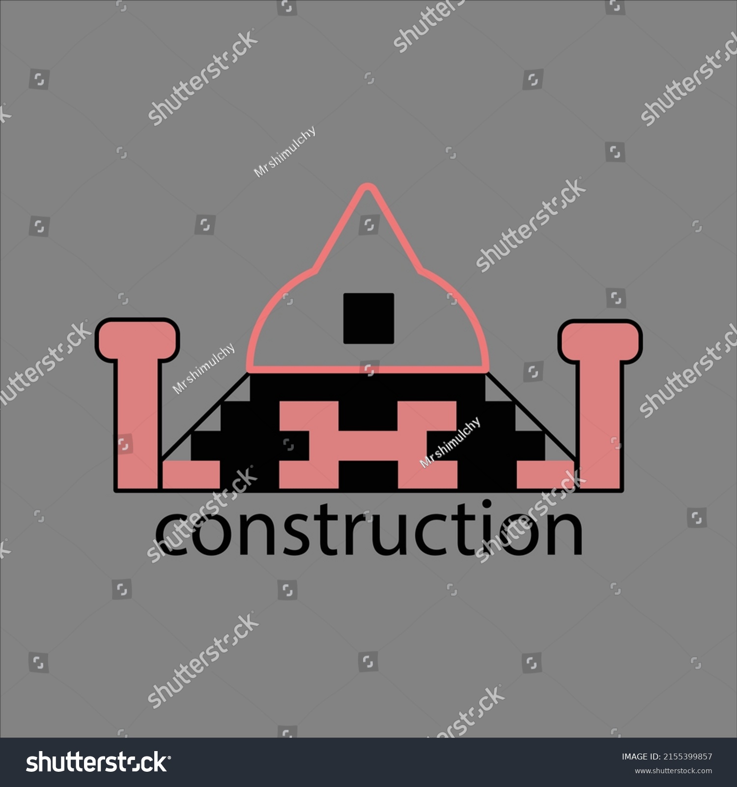 Simple New Construction Logo Vector Illustration Stock Vector (Royalty ...