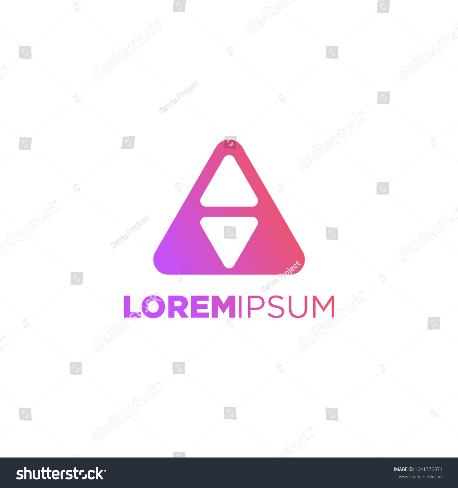 Simple Obtuse Triangle Vector Logo Down Stock Vector (Royalty Free ...