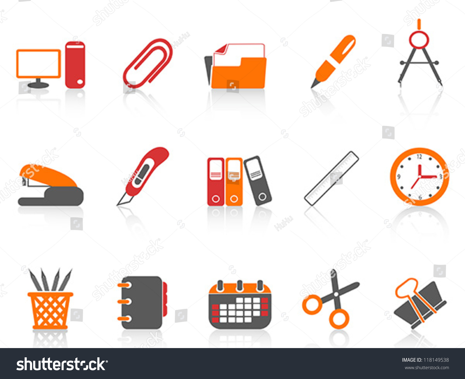 Simple Office Tools Icon Stock Vector (Royalty Free) 118149538