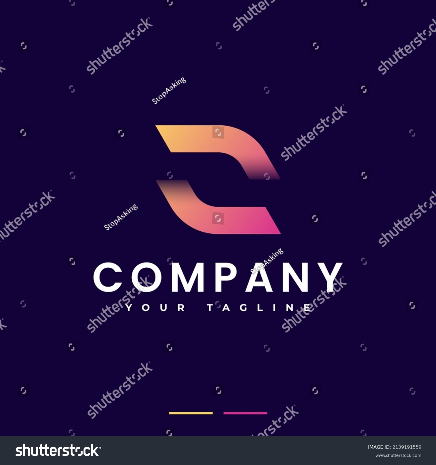 Simple Parallelogram Logo Modern Minimalist Stock Vector (Royalty Free ...