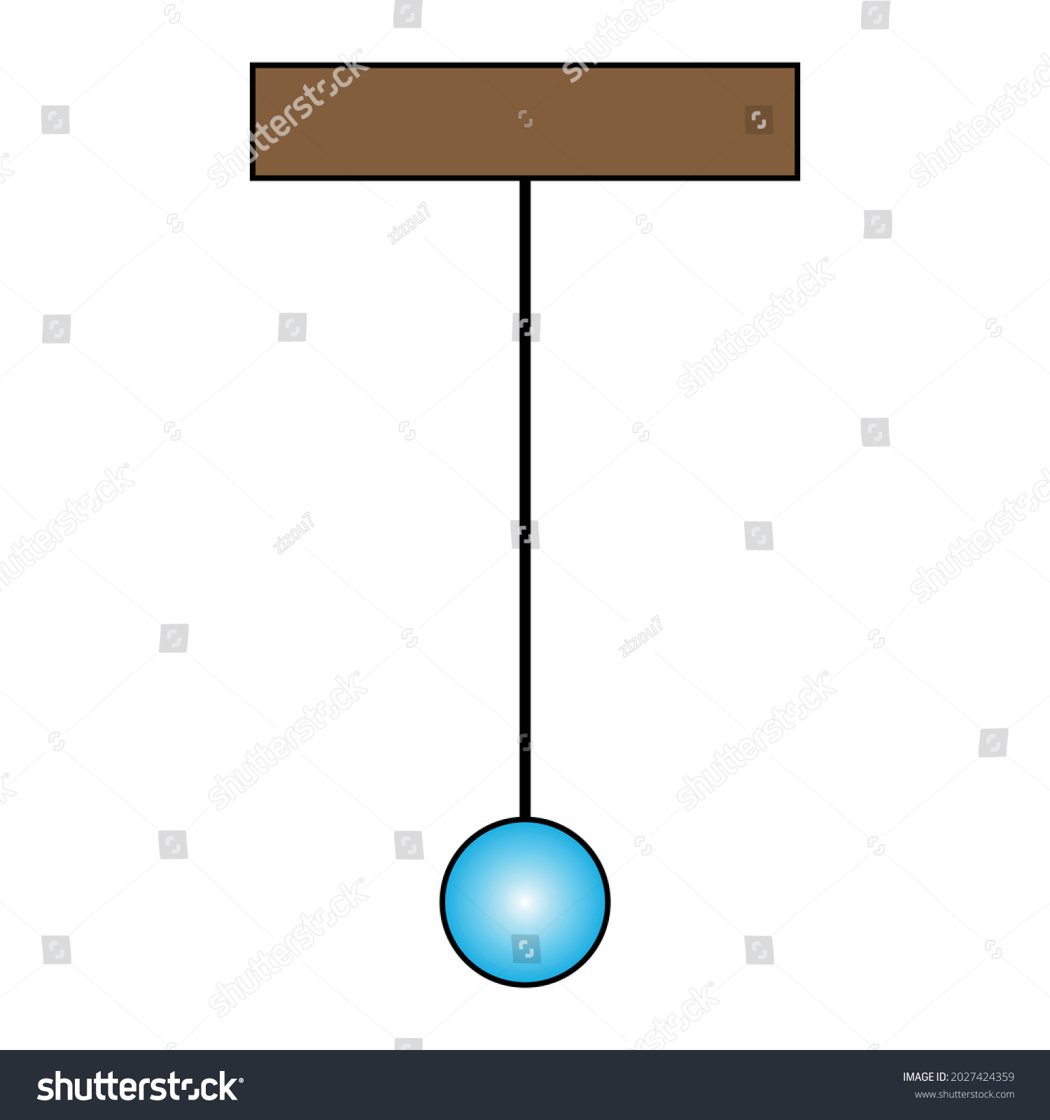 Simple Pendulum Diagram Equilibrium Position: เวกเตอร์สต็อก (ปลอดค่า ...