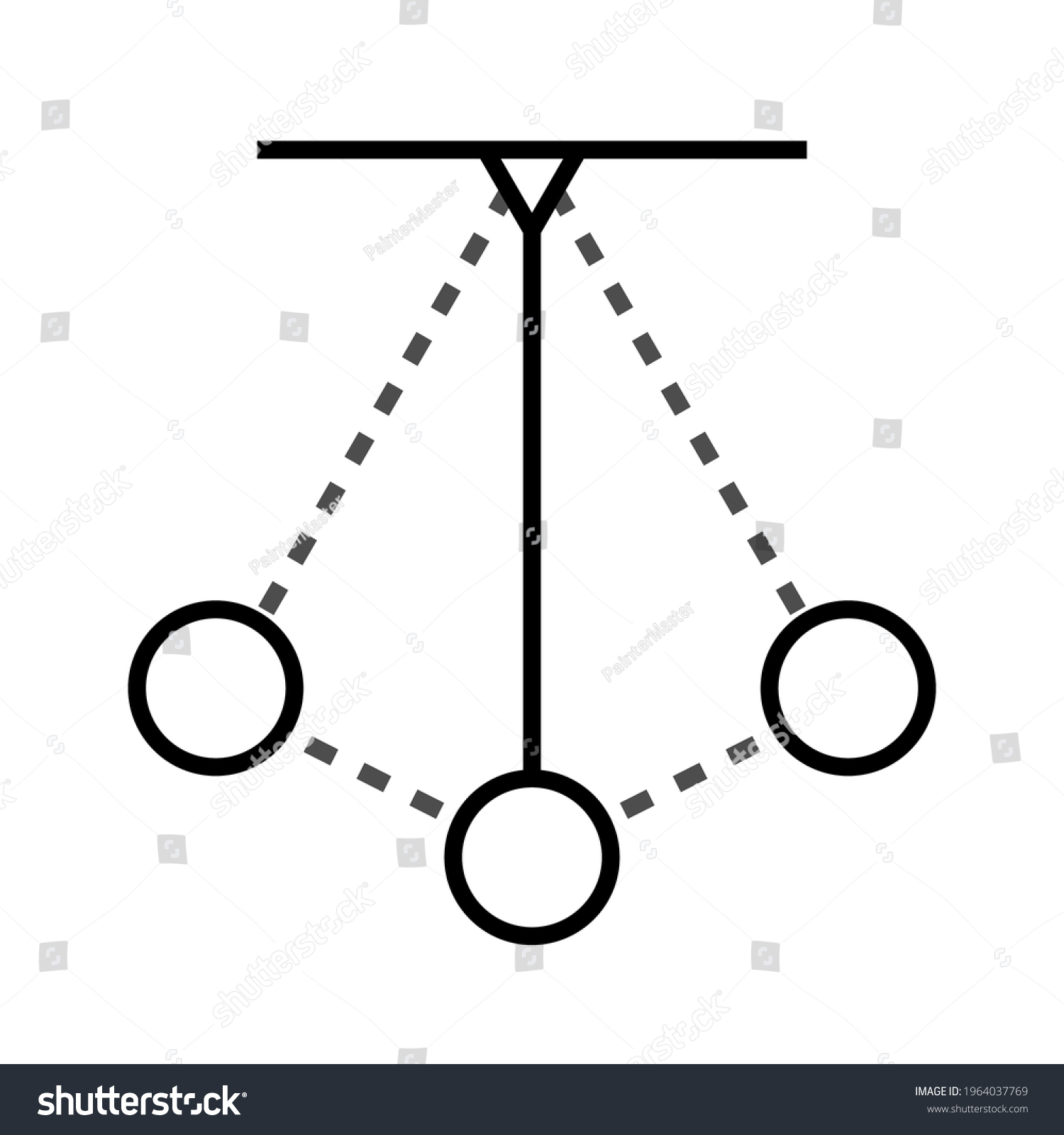 Simple Pendulum Vector Line Icon Physics Stock Vector (Royalty Free ...