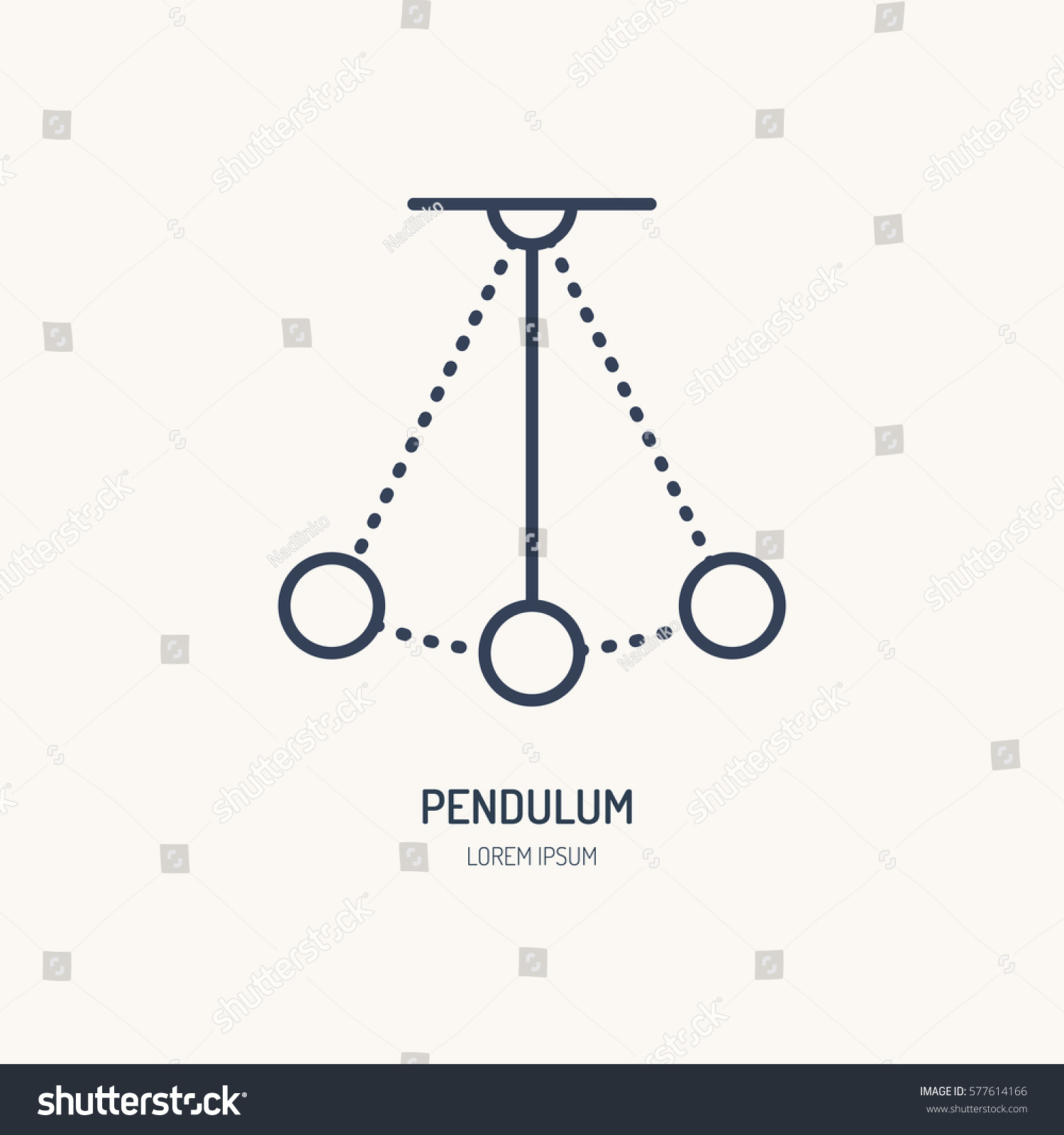 Simple Pendulum Vector Line Icon Physics Stock Vector (Royalty Free ...