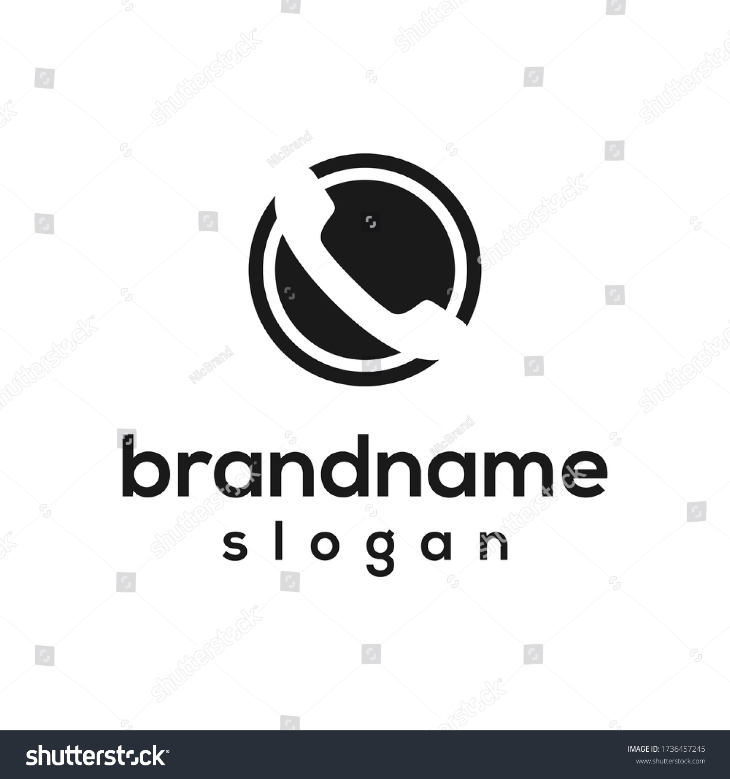 Simple Phone Logo Design Vector Stock Vector (Royalty Free) 1736457245 ...