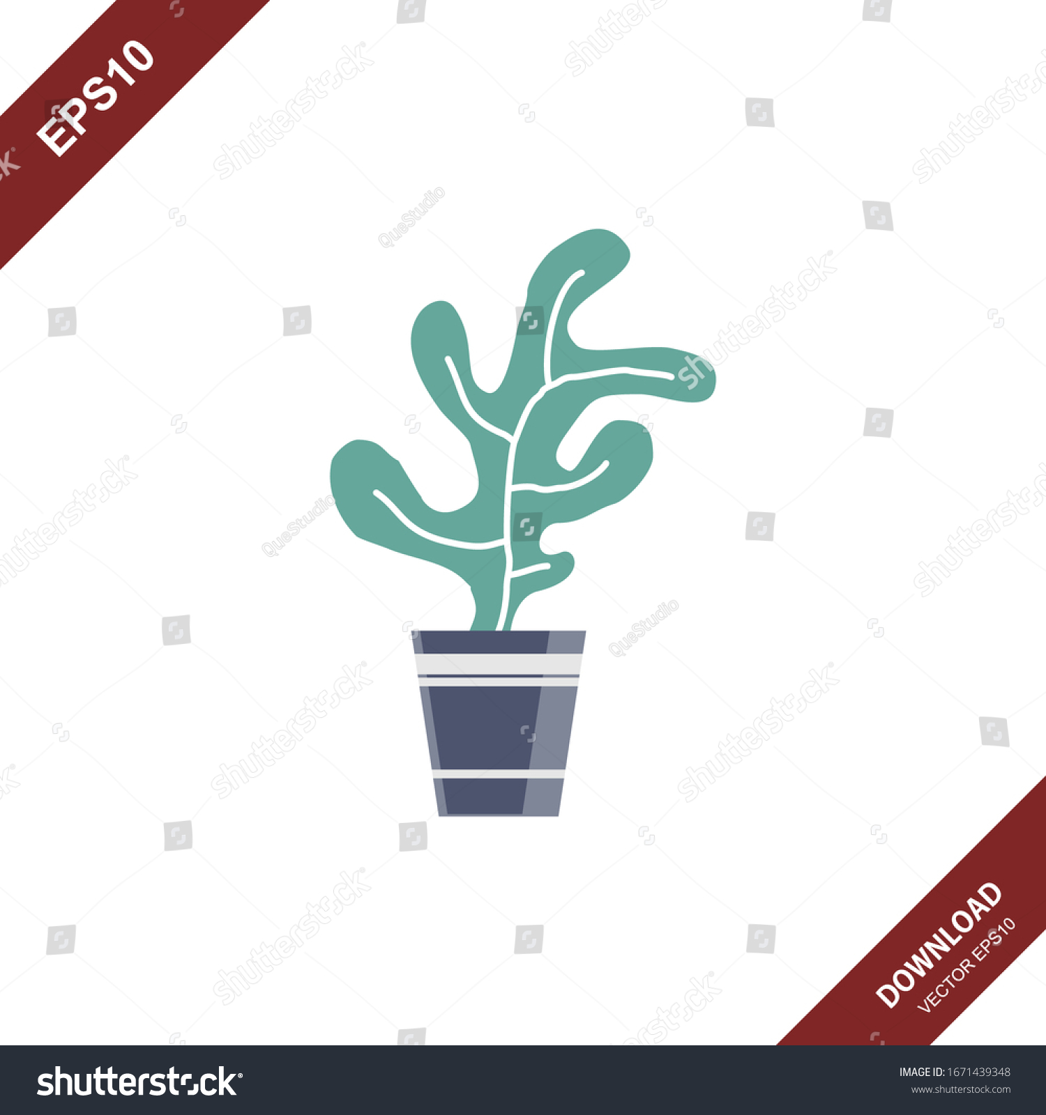 Simple Plant Illustration Concept Vector Design Stock Vector (Royalty ...