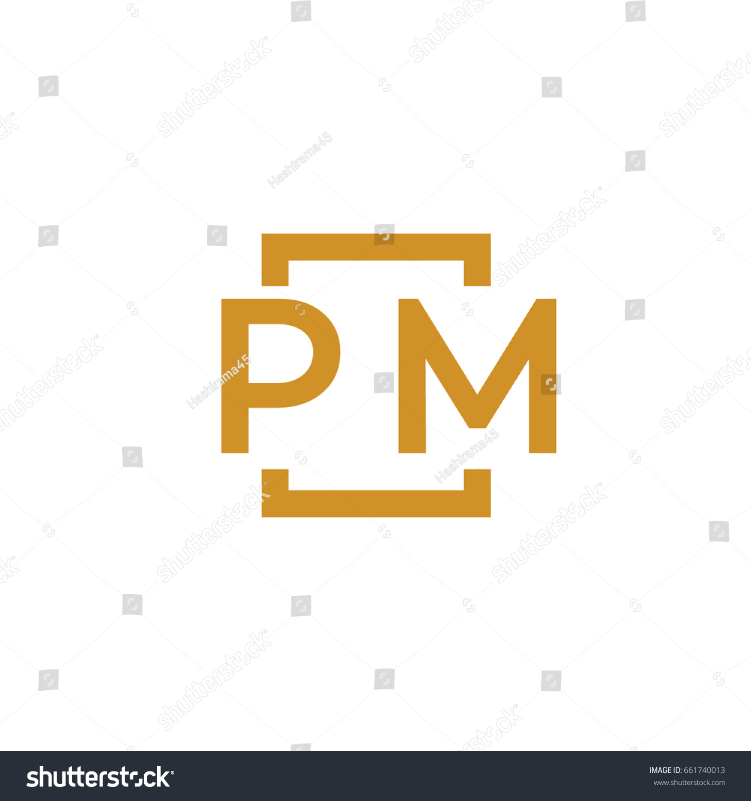 Simple Pm Initial Logo Designs Template Stock Vector (Royalty Free ...