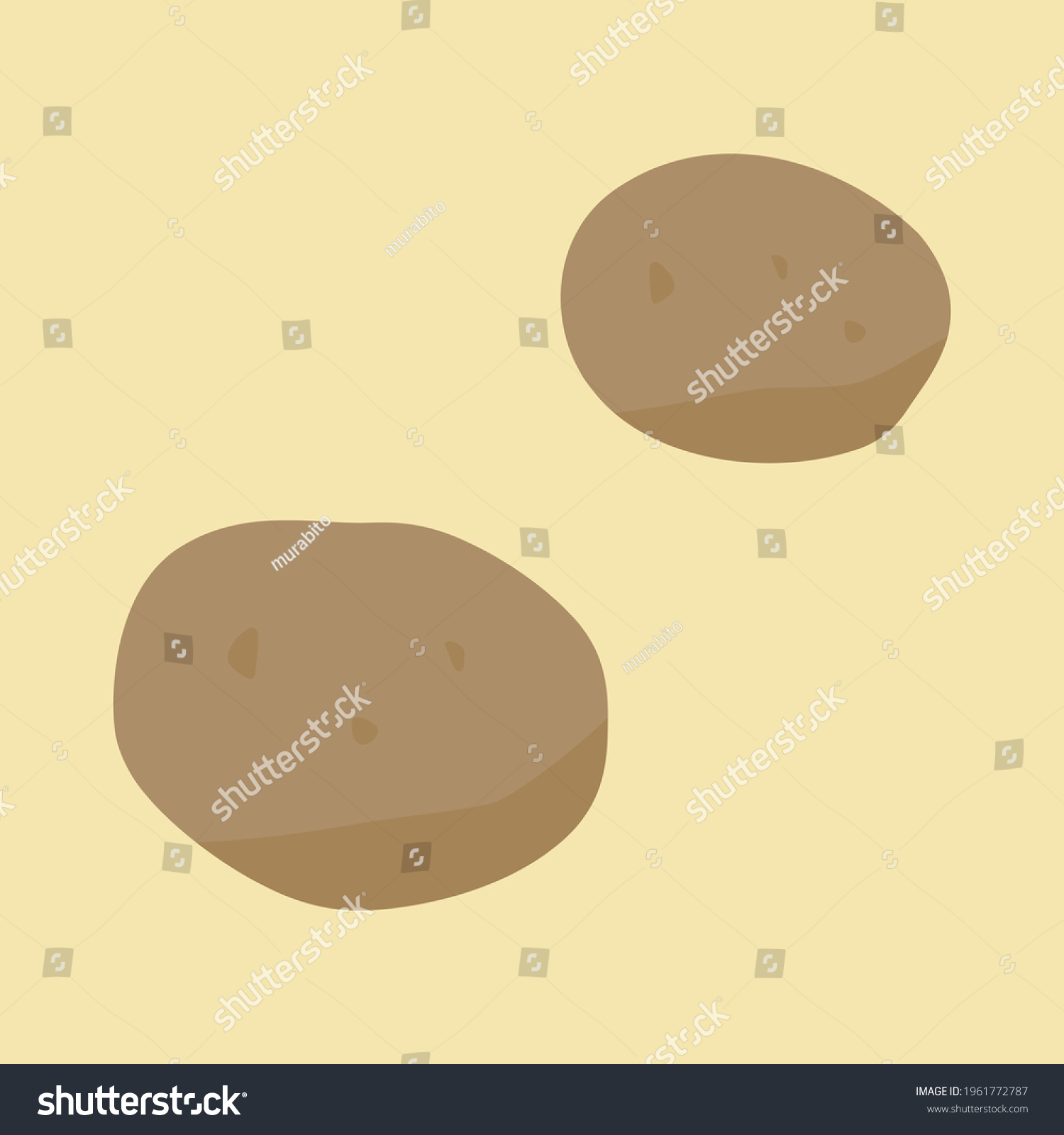 Simple Potato Clipart Flat Design Stock Vector (Royalty Free ...