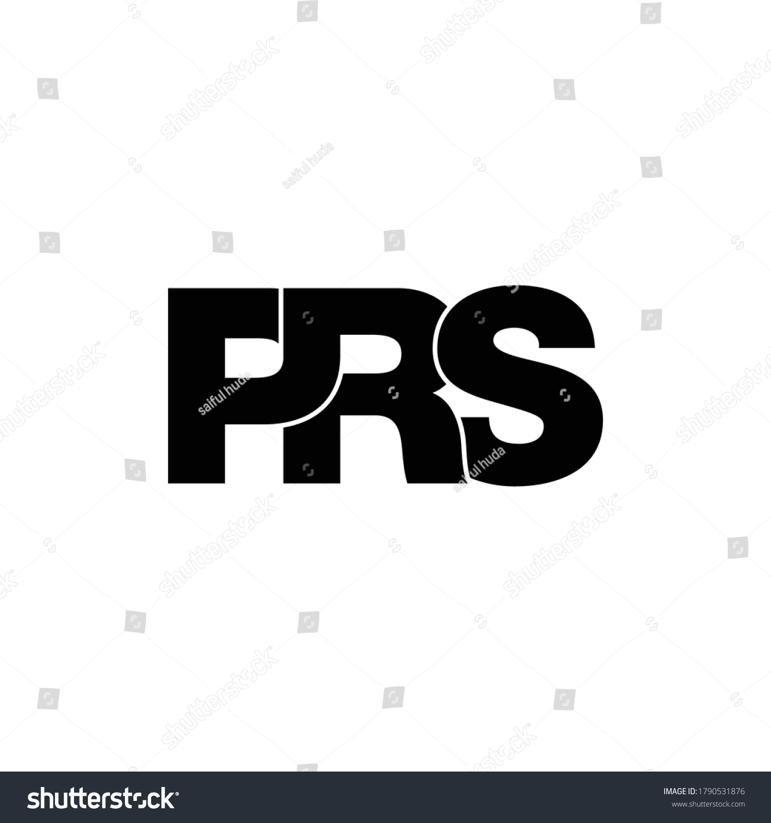 Simple Prs Letter Logo Design Vector Stock Vector (Royalty Free ...
