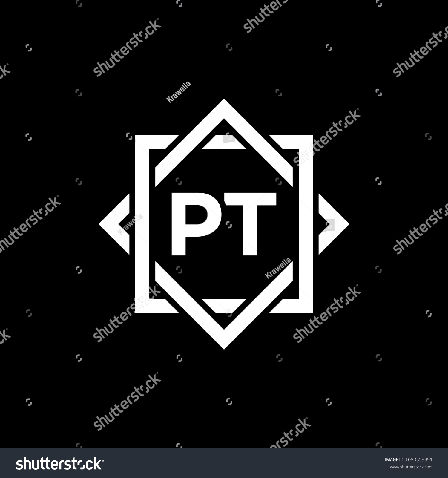Simple Pt Initial Logo Design Template: เวกเตอร์สต็อก (ปลอดค่าลิขสิทธิ์ ...