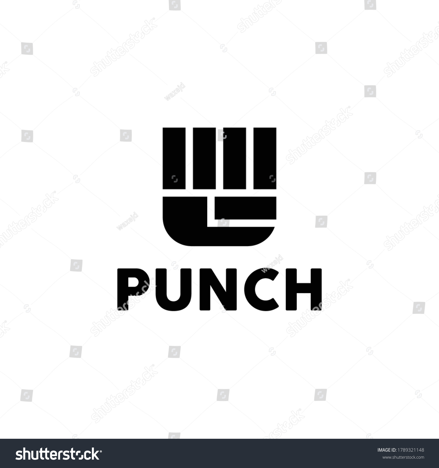 Simple Punch Logo Vector Illustration Stock Vector (Royalty Free ...