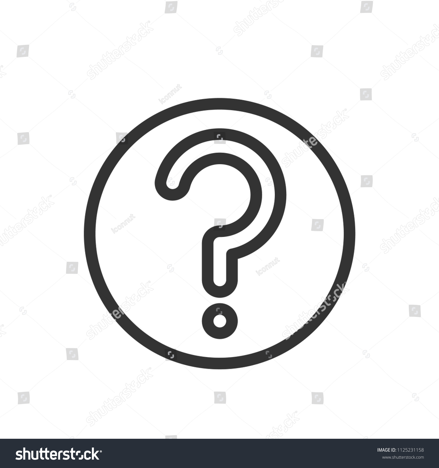 Simple Question Mark Icon Line Style Stock Vector (Royalty Free ...
