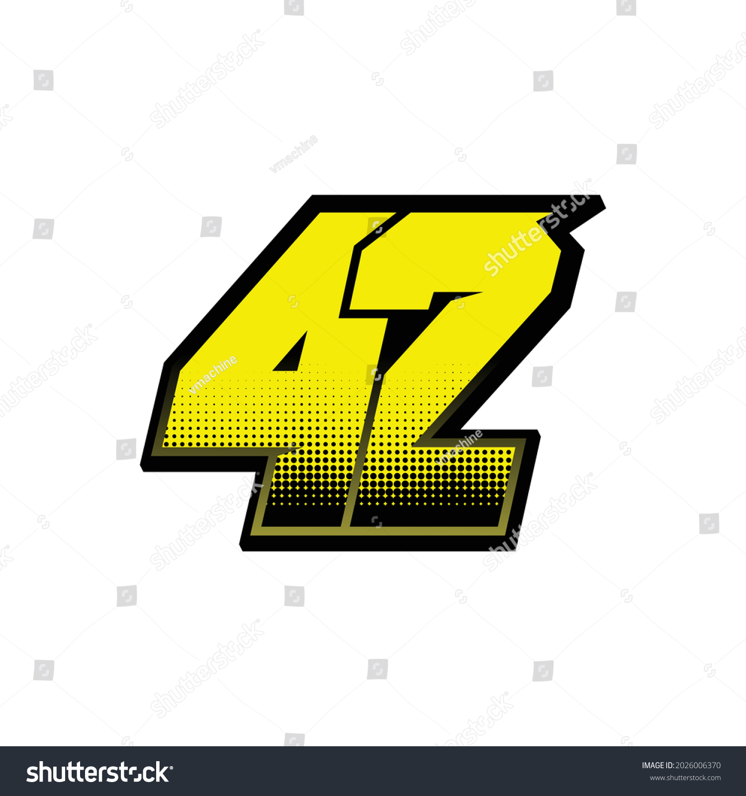 Simple Racing Start Number 42 Vector Stock Vector (Royalty Free ...