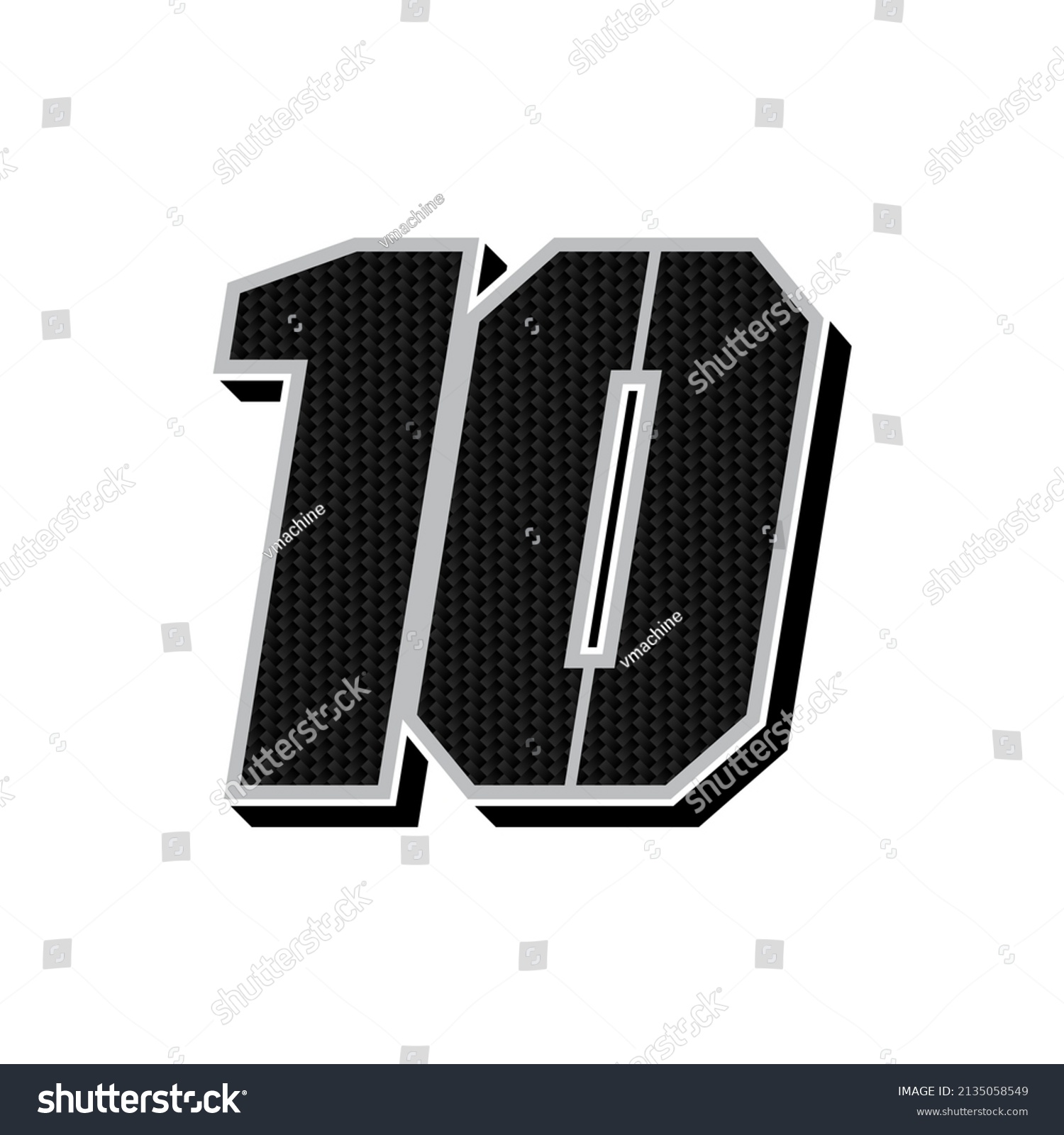Simple Racing Start Number 10 Vector Stock Vector (Royalty Free ...
