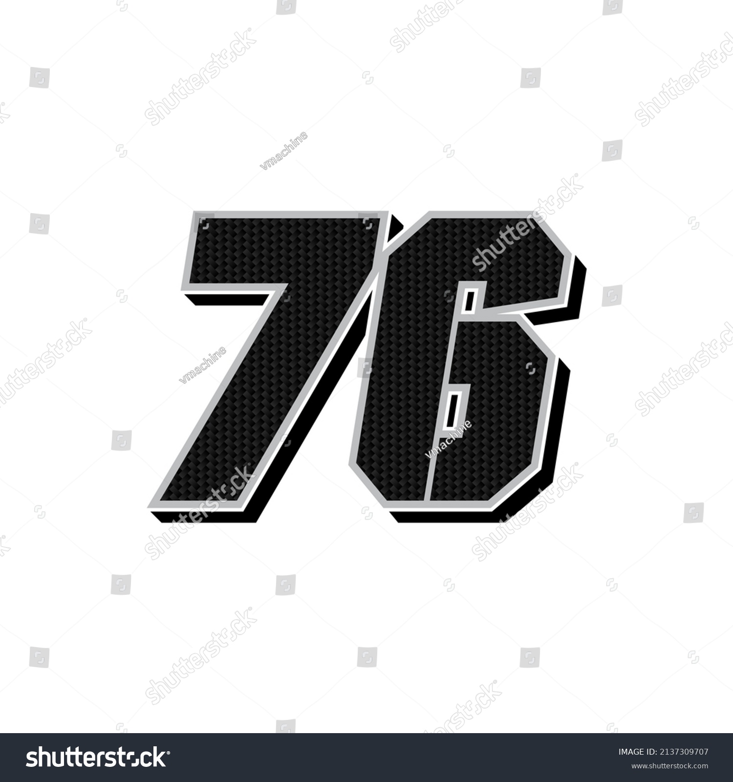 Simple Racing Start Number 76 Vector Stock Vector (Royalty Free ...