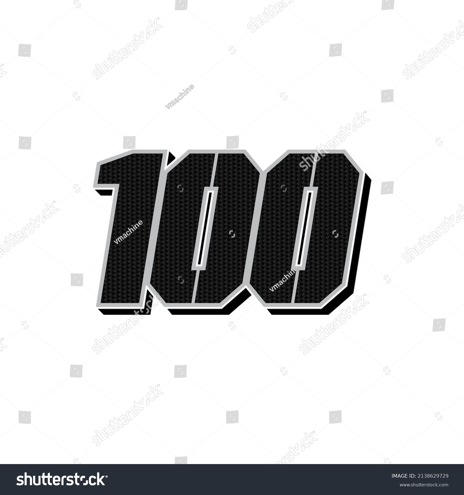 Simple Racing Start Number 100 Vector Stock Vector (Royalty Free ...