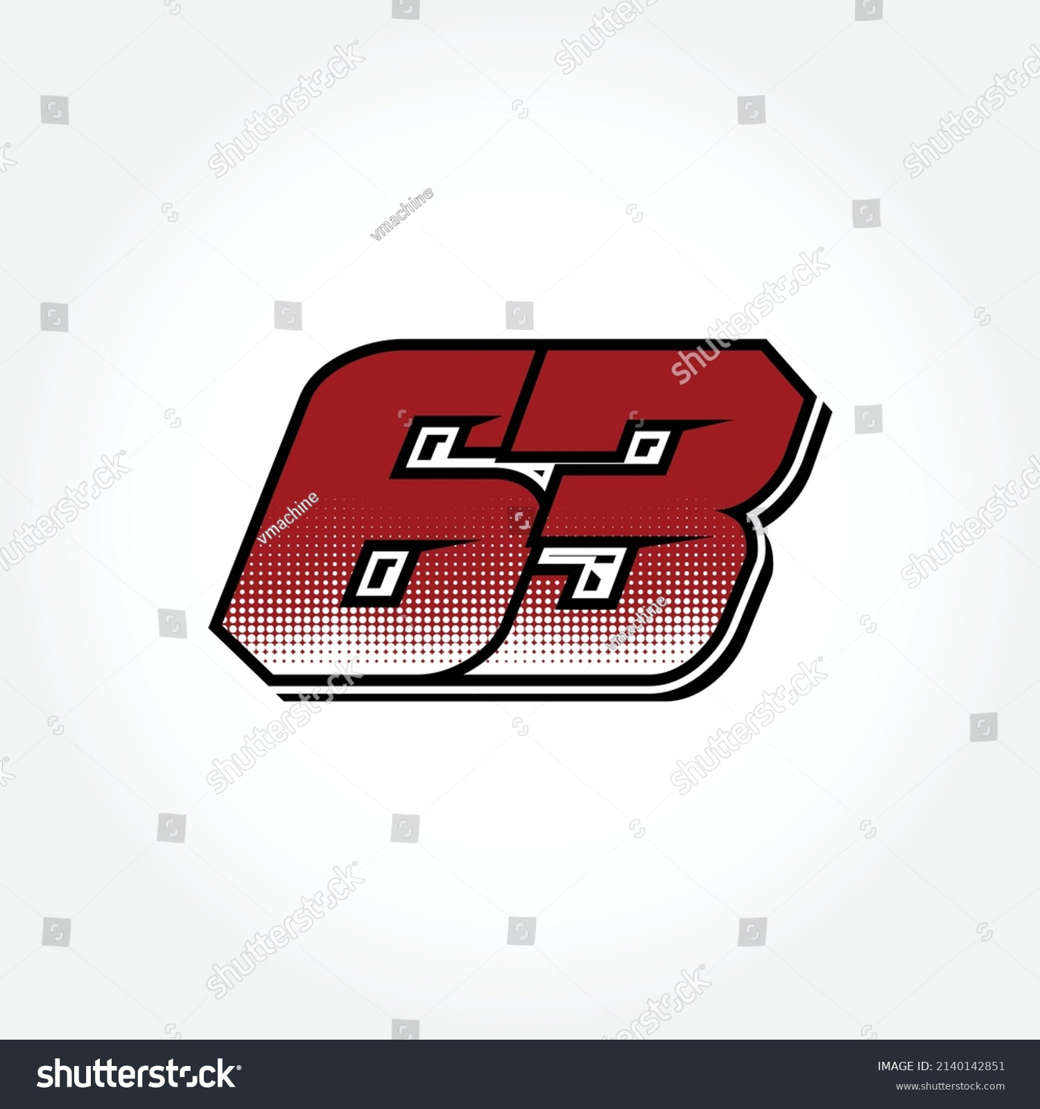 Simple Racing Start Number 63 Vector Stock Vector (Royalty Free ...