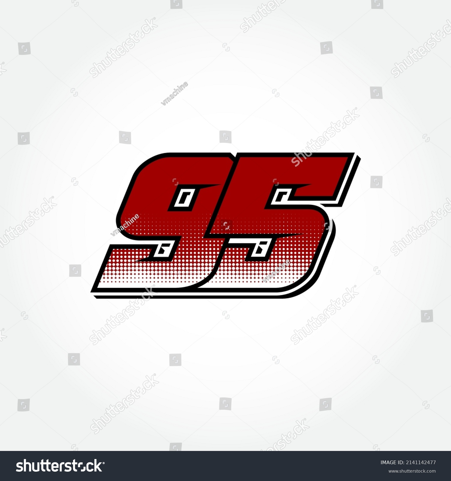 Simple Racing Start Number 95 Vector Stock Vector (Royalty Free ...