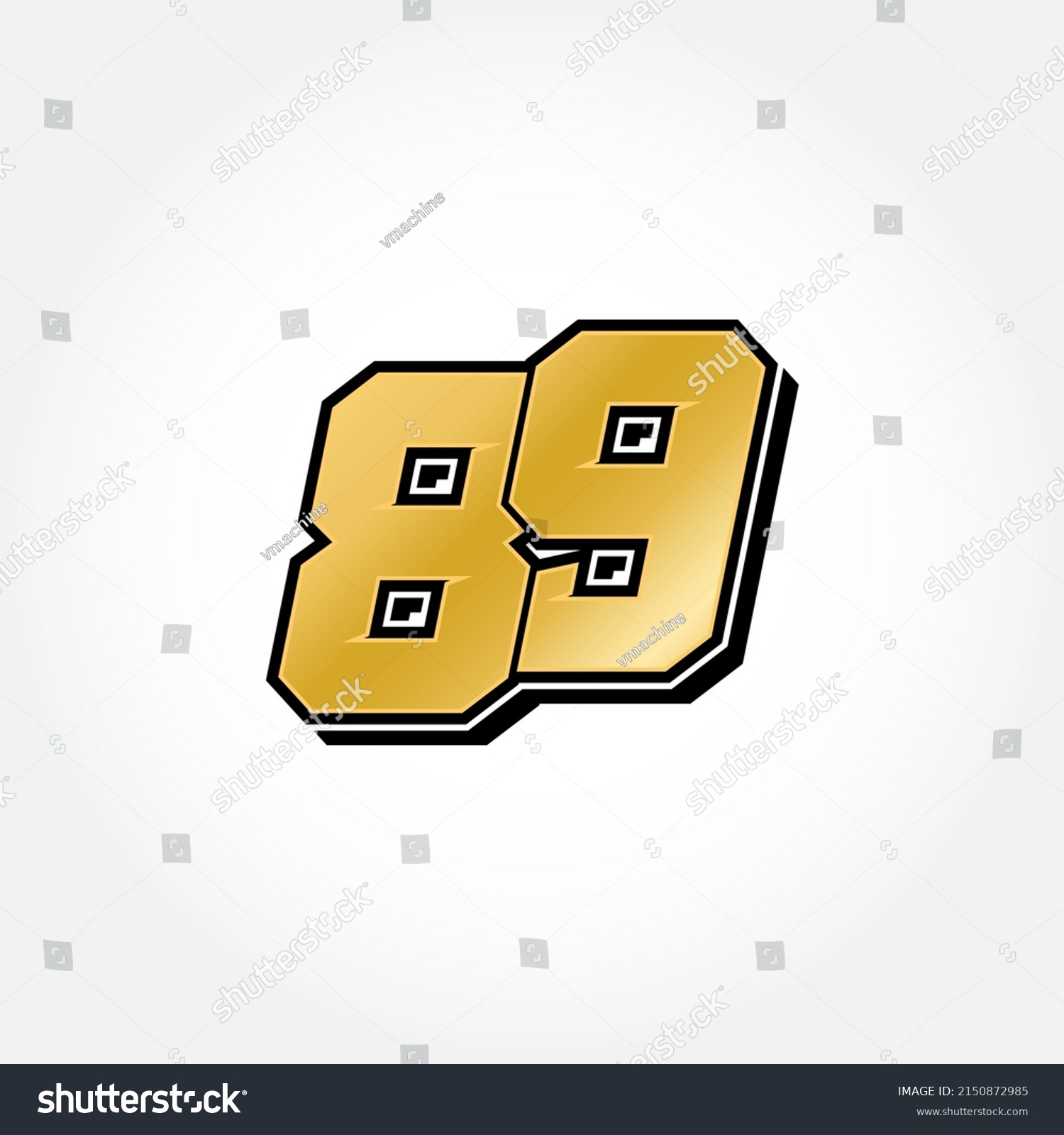 Simple Racing Start Number 89 Vector Stock Vector (Royalty Free ...