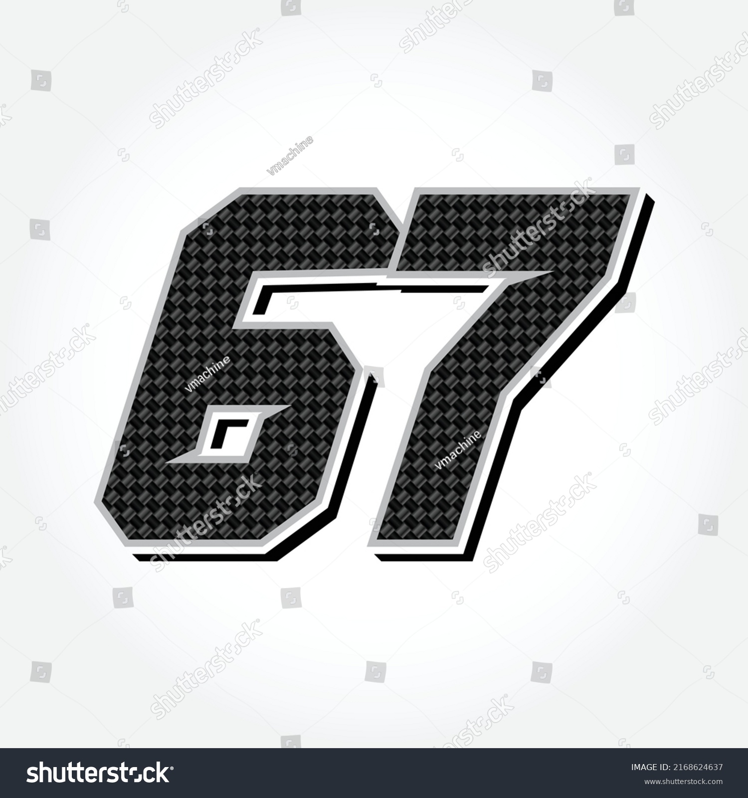 Simple Racing Start Number 67 Vector Stock Vector (Royalty Free ...
