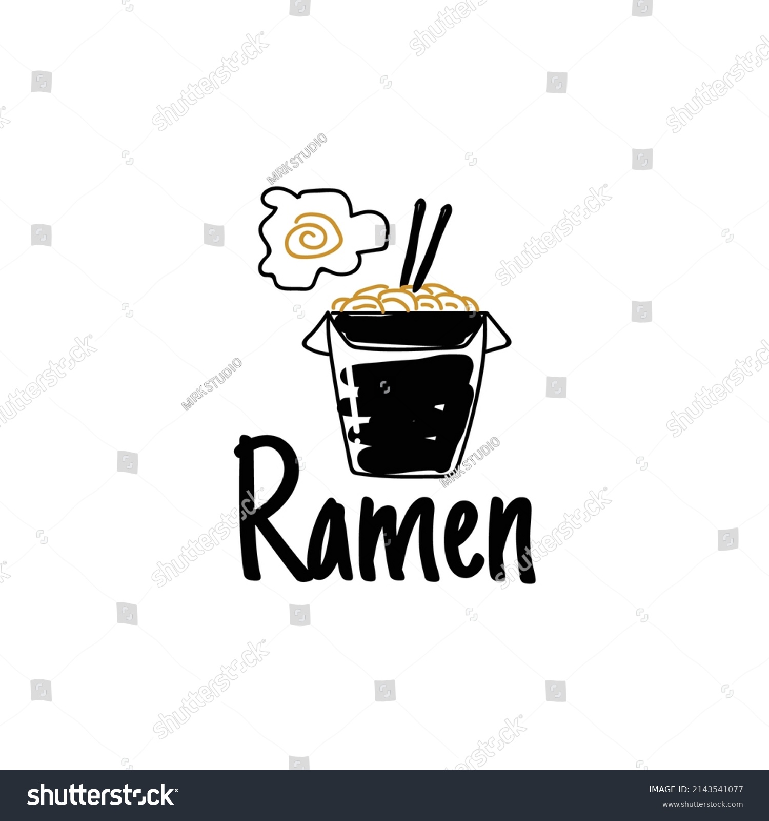 Simple Ramen Egg Logo Design Template Stock Vector (Royalty Free ...
